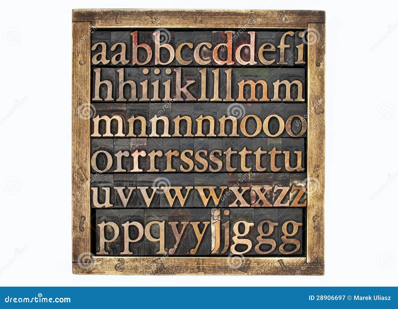 Box of wood type letters stock image. Image of alphabet - 28906697