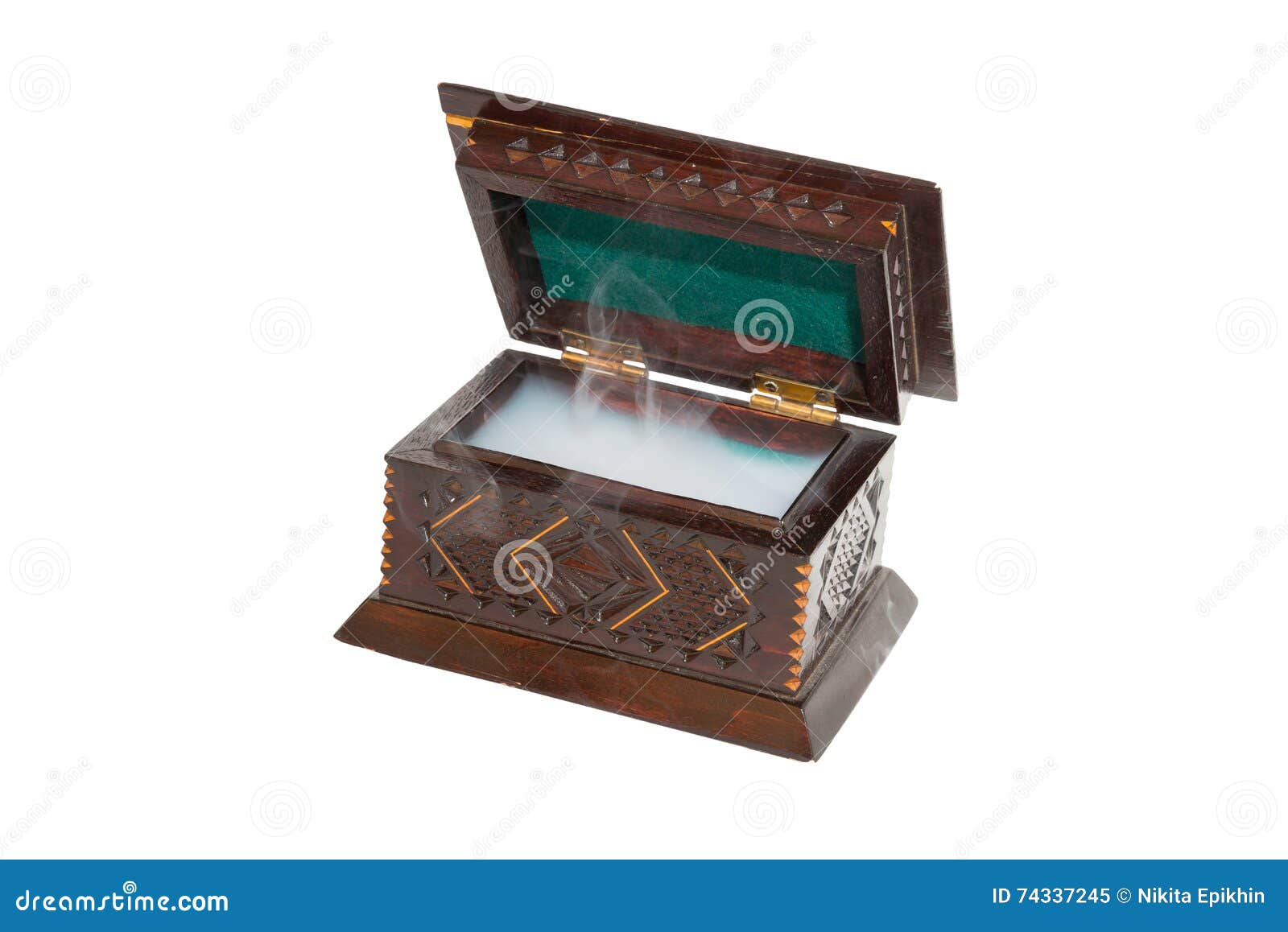 Box of Wood on the White Background Stock Image - Image of design, gift ...