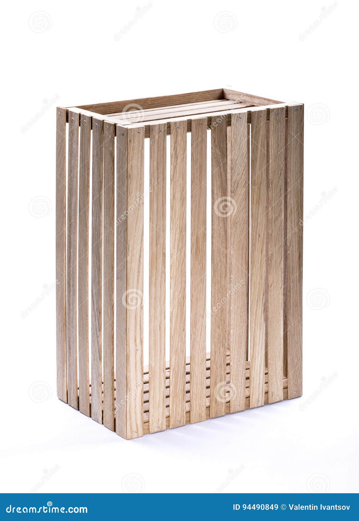 A Box of Wooden Slats on a White Stock Image - Image of wood, economy ...
