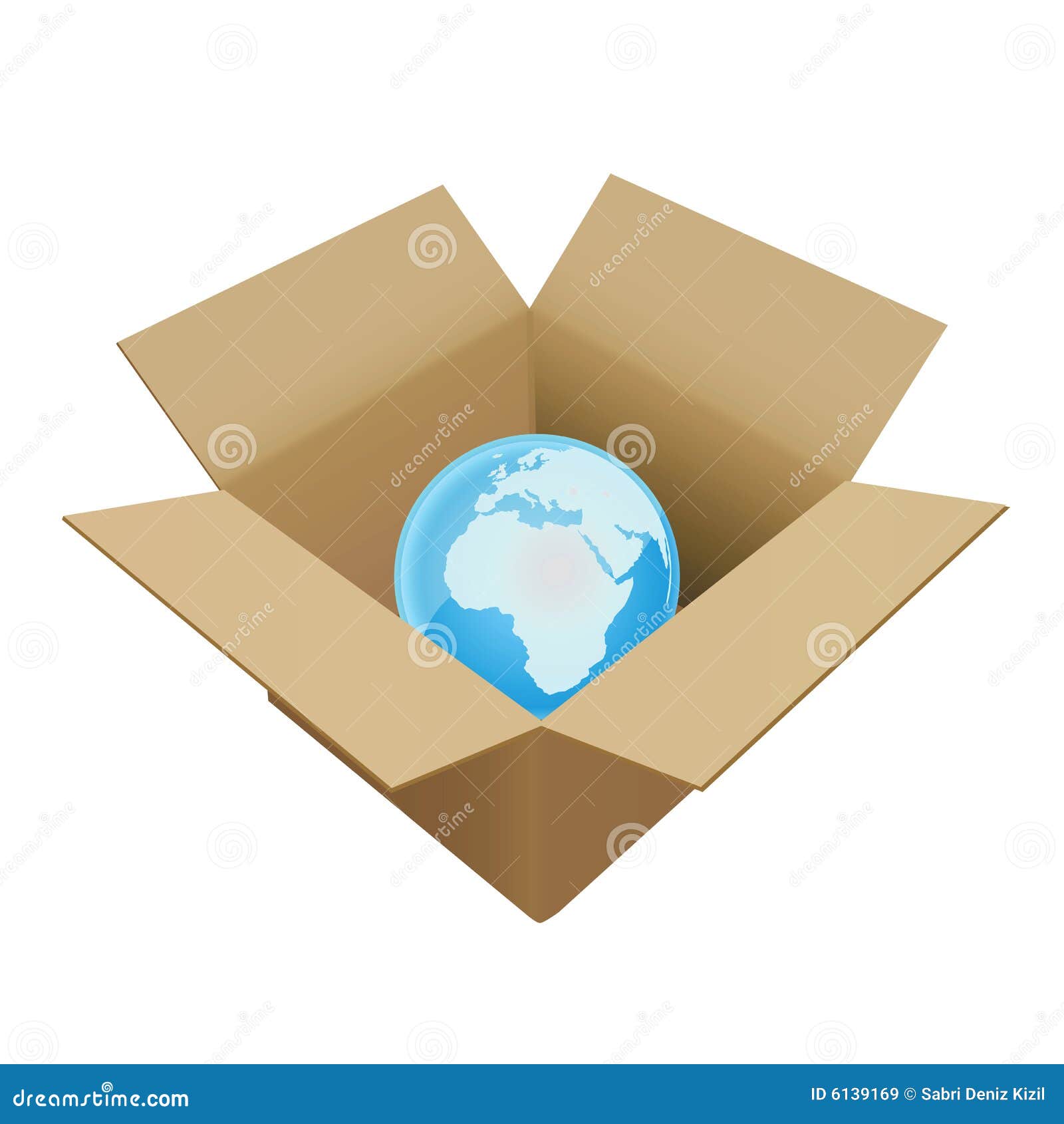 Box in world stock vector. Illustration of objects, correspondence ...