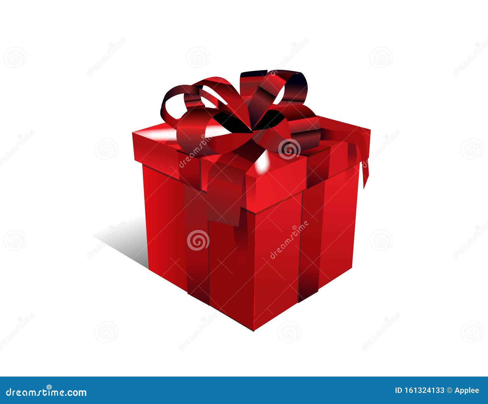 Isolated Illustrated Red Gift Stock Vector - Illustration of computer ...