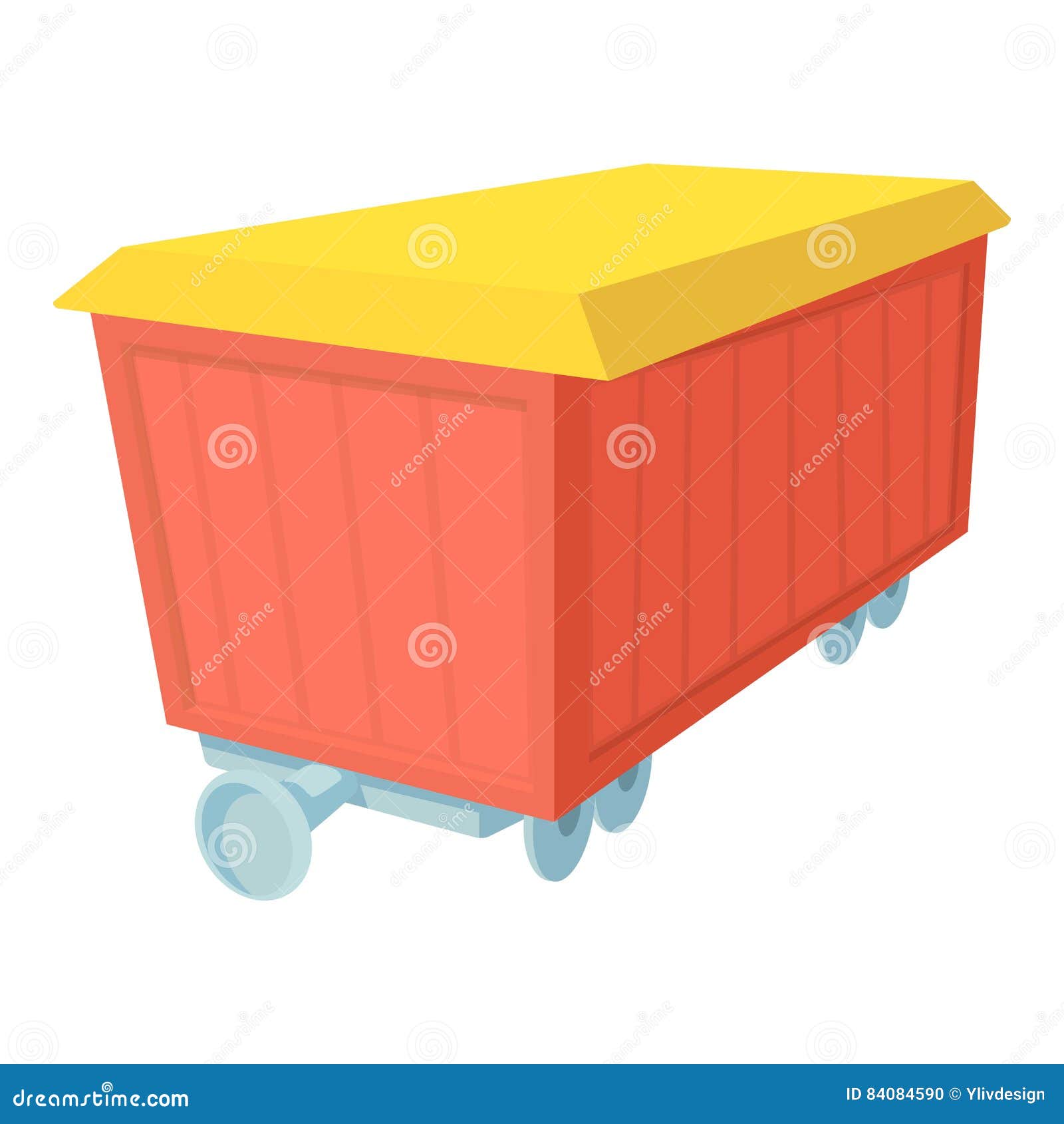 Boxcar icon, cartoon style stock vector. Illustration of cartoon - 84084590