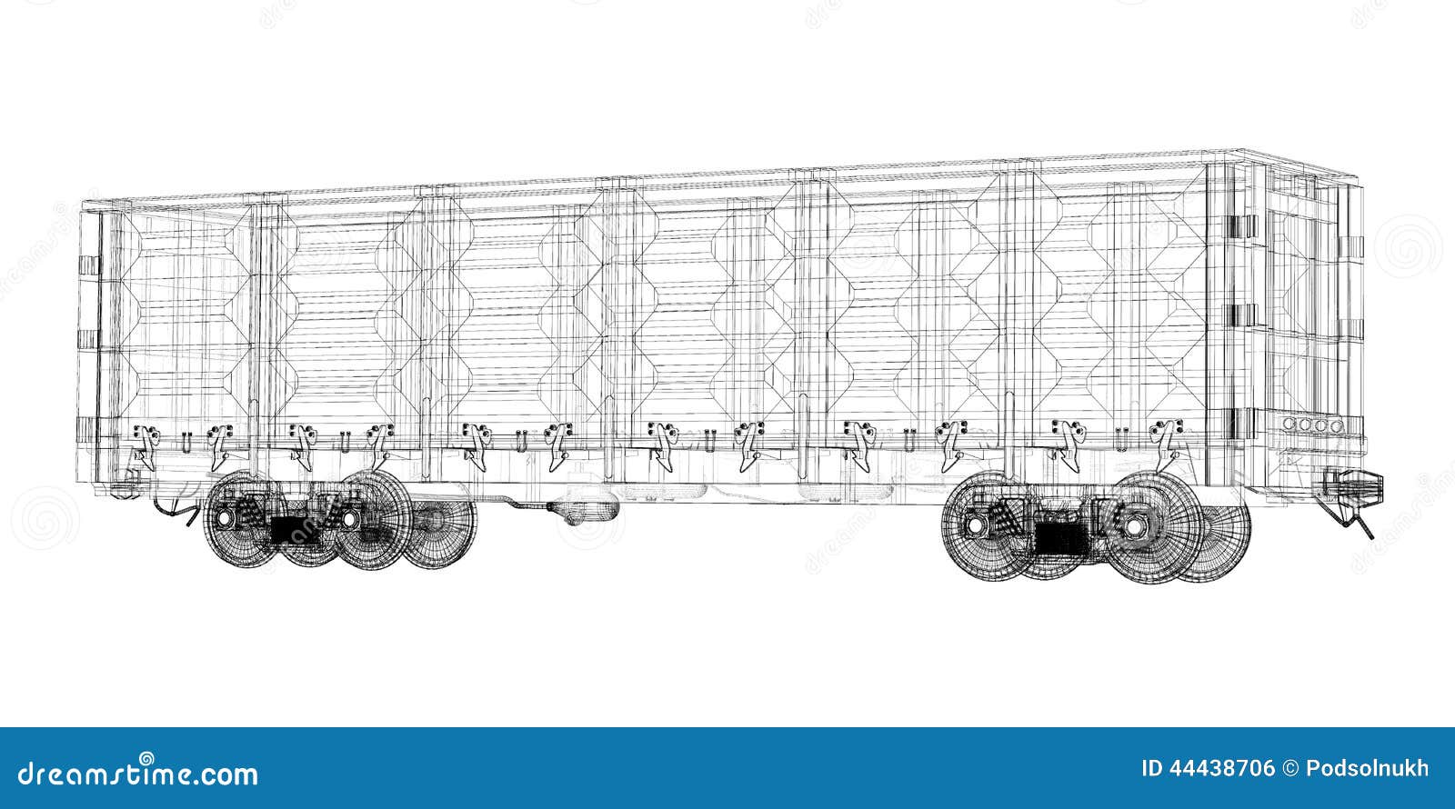 Boxcar stock illustration. Illustration of track, railroad - 44438706
