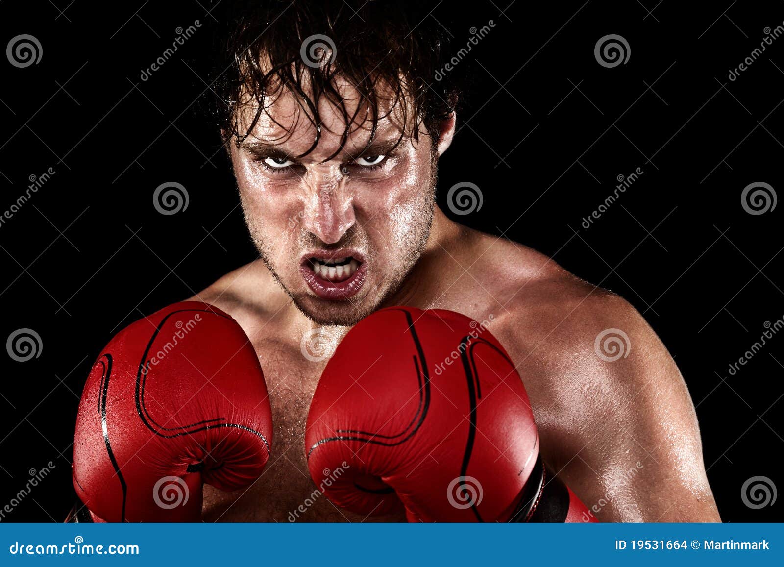 Boxe de boxeur photo stock. Image du caucasien, heurter - 19531664