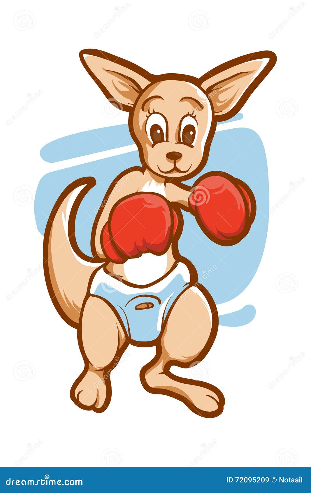 Boxe de kangourou illustration de vecteur. Illustration du boxeur ...