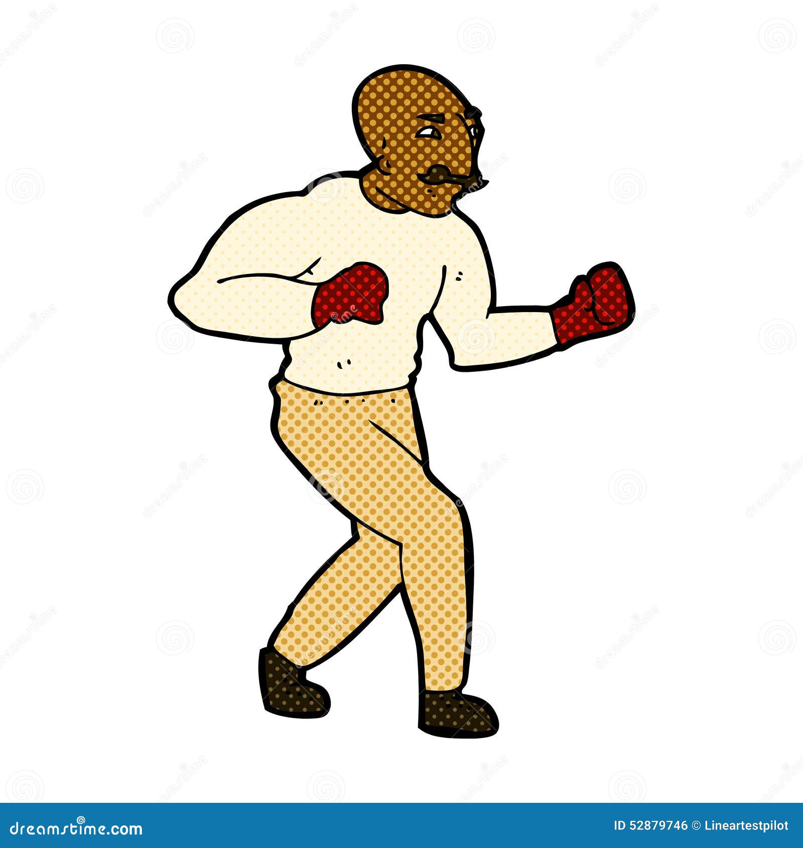 Boxeador Cómico De La Historieta Stock de ilustración - Ilustración de ...