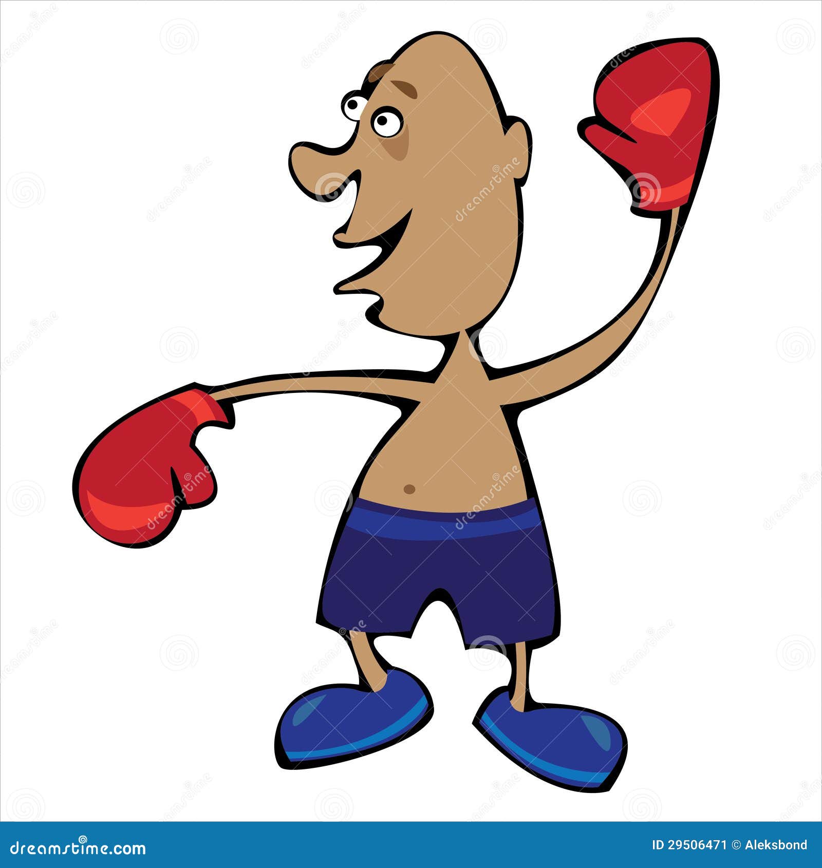 Boxeador De La Historieta Del Vector Aislado En Blanco Ilustración del ...