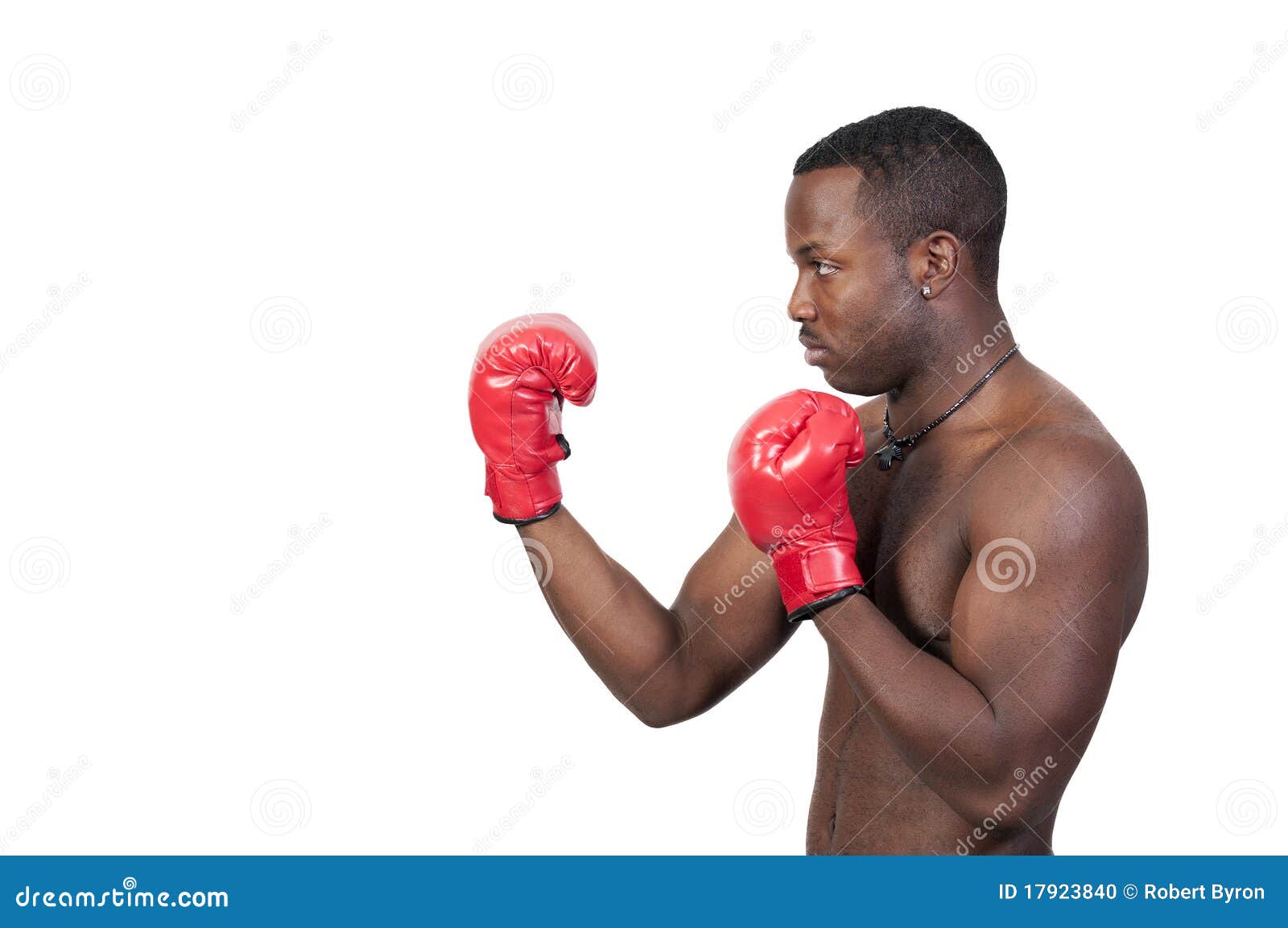 Boxeador del hombre negro foto de archivo. Imagen de rojo - 17923840