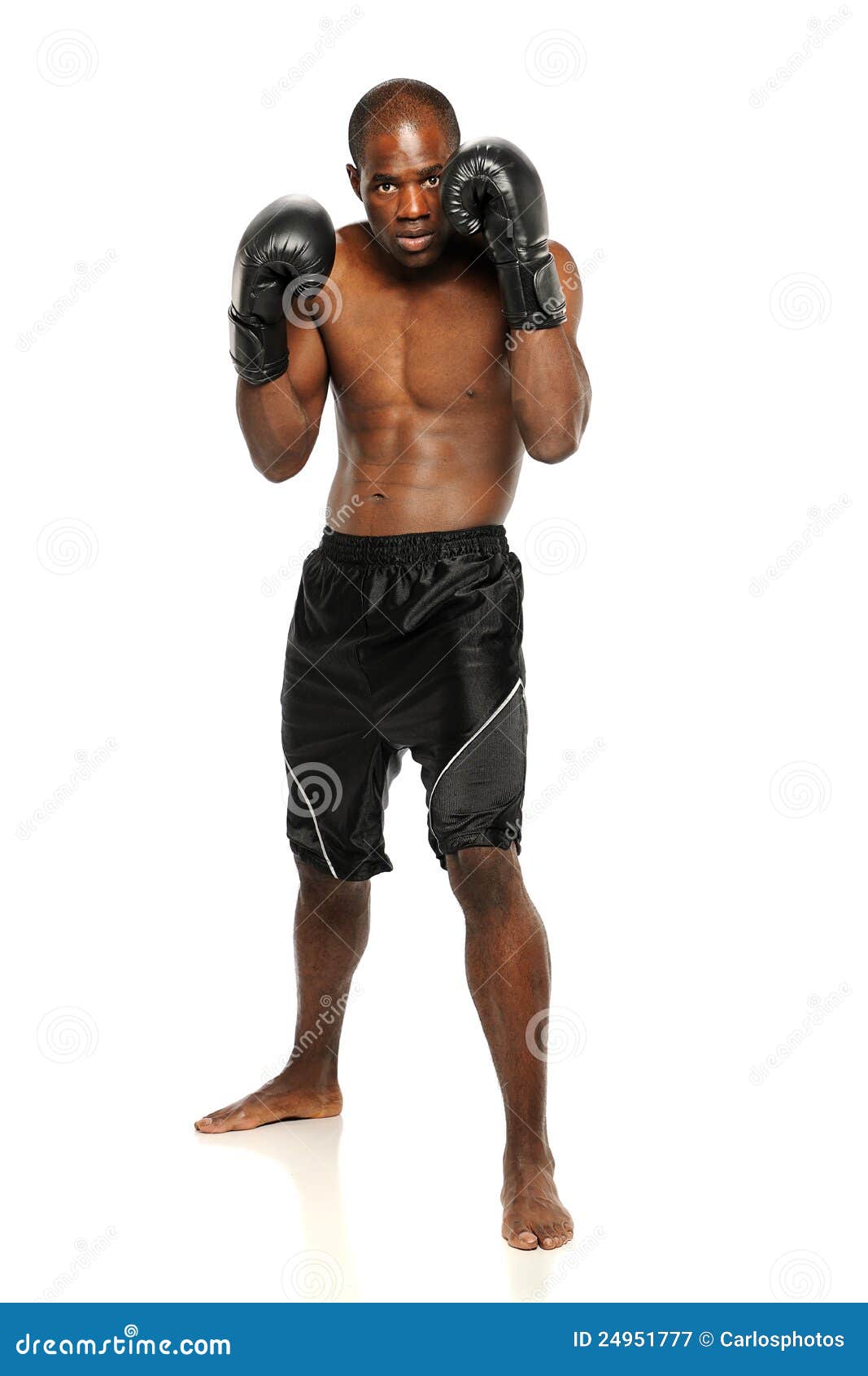 Boxeador Joven Del Afroamericano Imagen de archivo - Imagen de ...