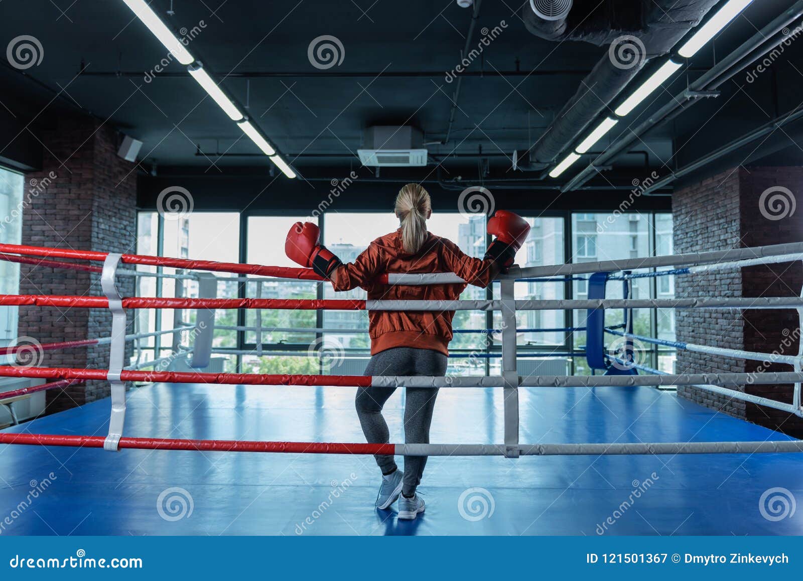 Boxeador Profesional Que Se Coloca En Ring De Boxeo Imagen de archivo ...
