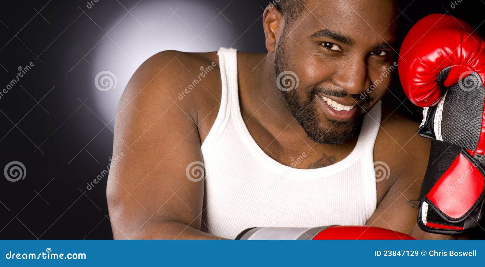 The Boxer Covers Up Horizontal Intimate Portrait Stock Image - Image of ...