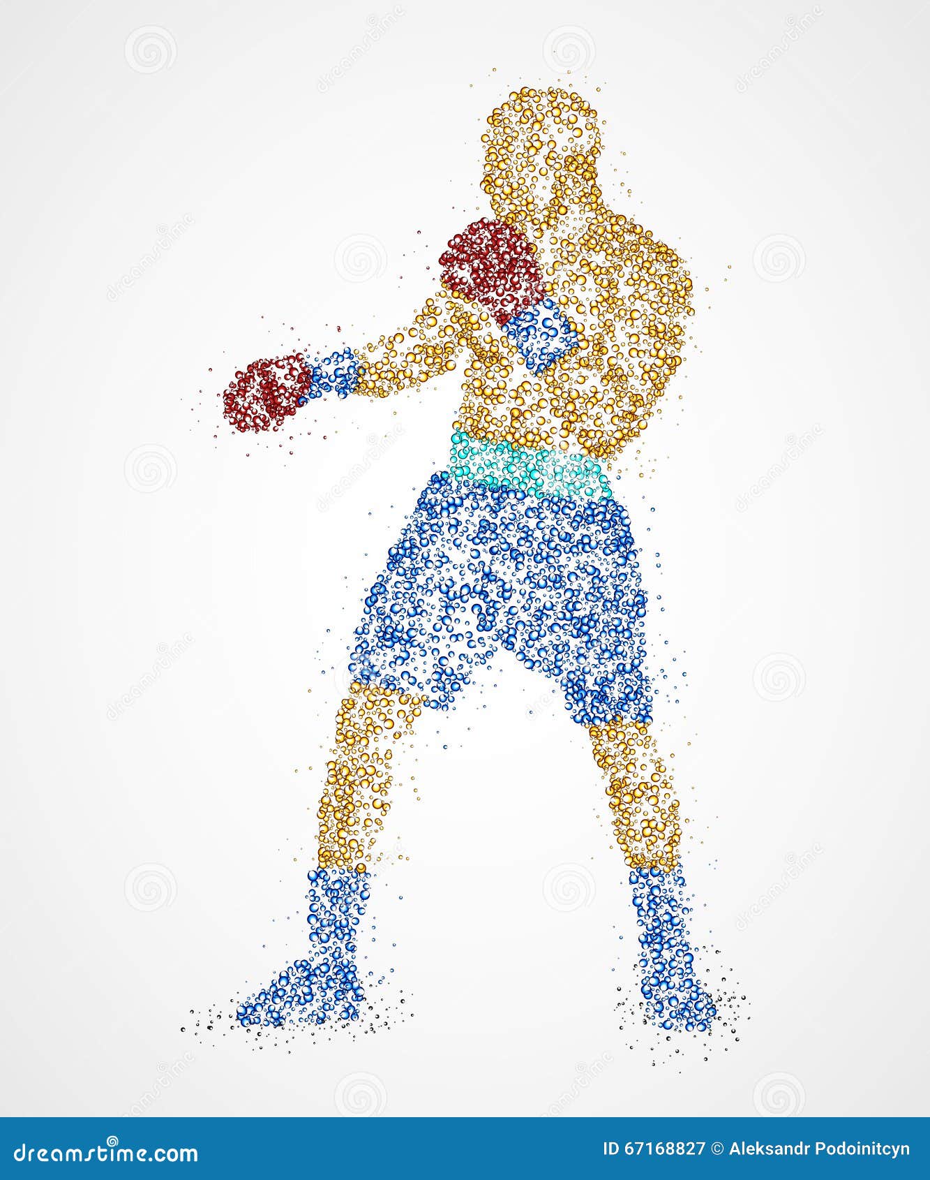 Boxer Abstract Athlete. Boxing Silhouette Round Icon Or Logo Vector ...