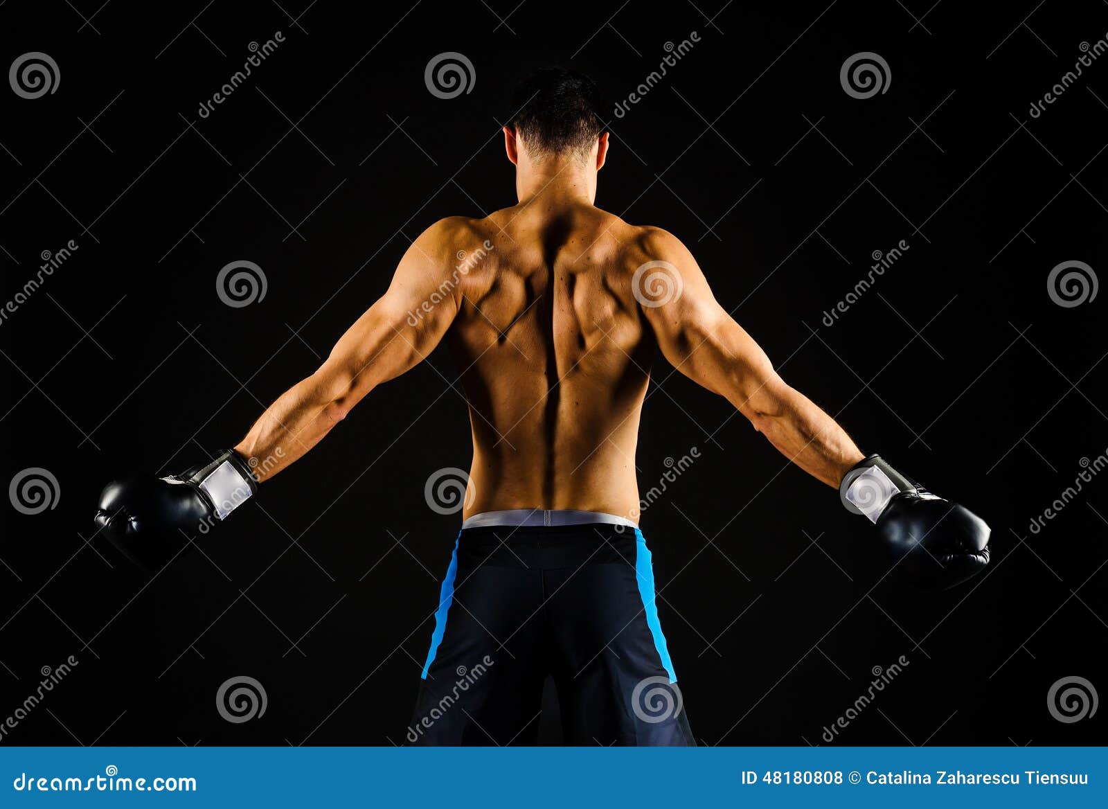 Boxer back stock photo. Image of ring, fist, hand, arts - 48180808
