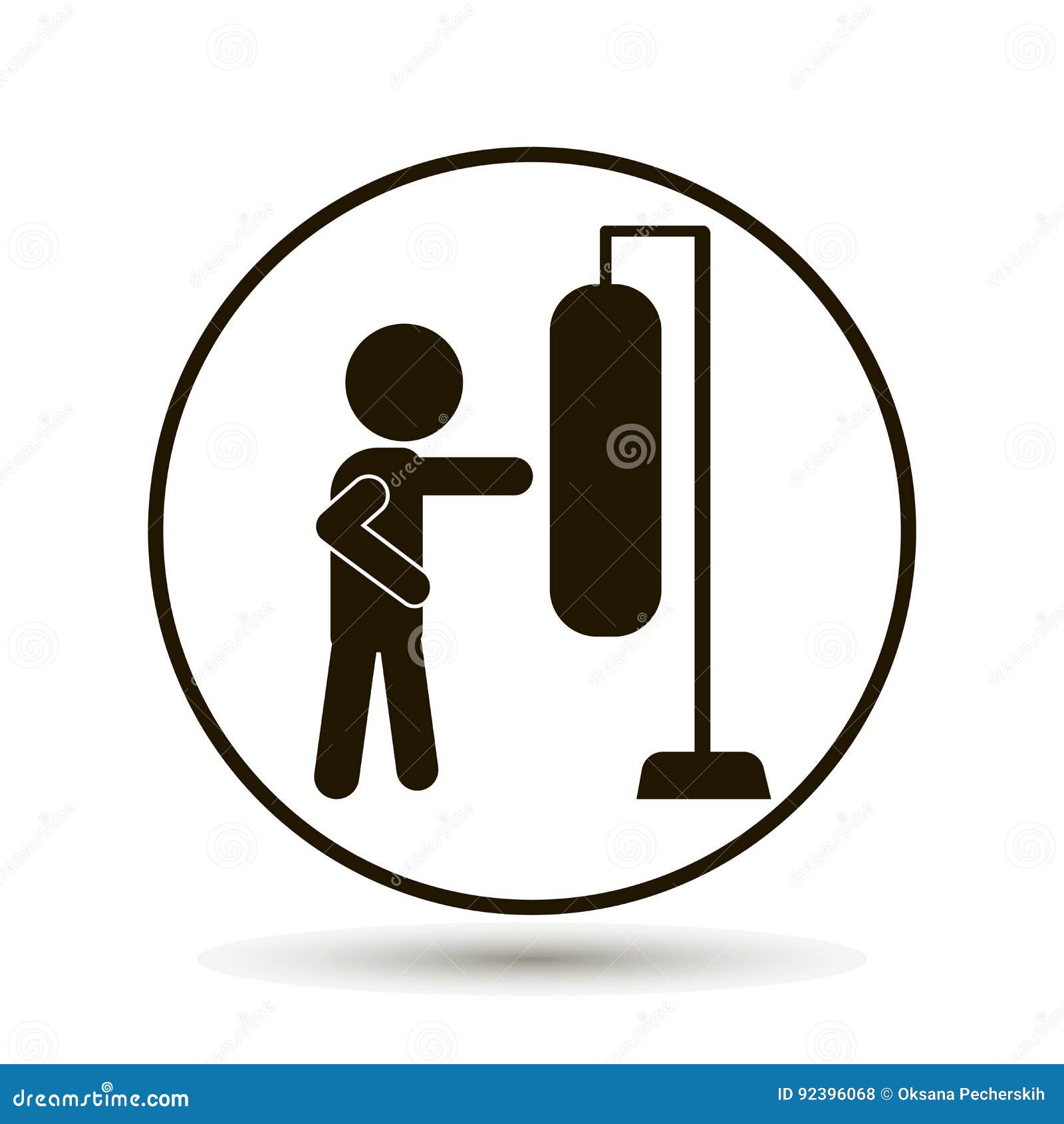 Sandbag For Boxer Graphic Symbol Cartoon Vector | CartoonDealer.com ...