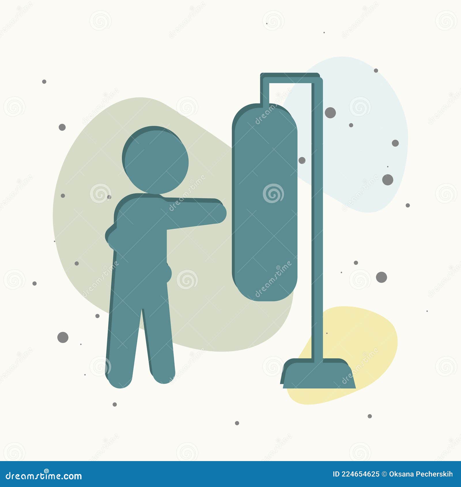 Sandbag For Boxer Graphic Symbol Cartoon Vector | CartoonDealer.com ...