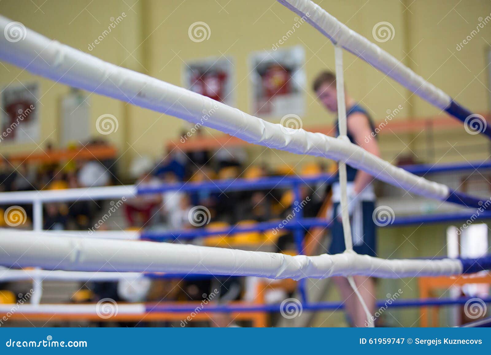 Boxer in the blue corner stock image. Image of event - 61959747