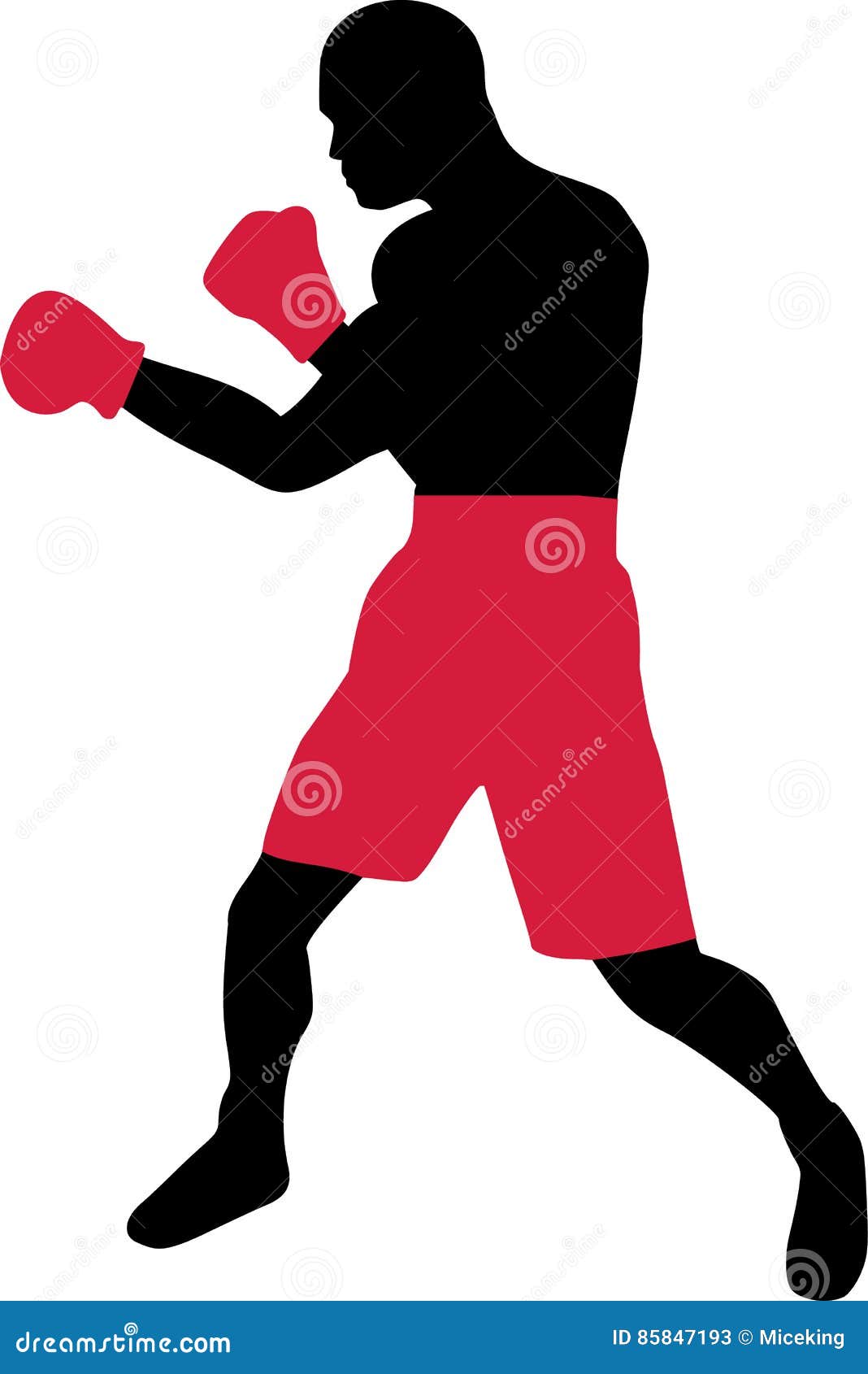 Boxer Boxing Silhouette stock vector. Illustration of symbol - 85847193