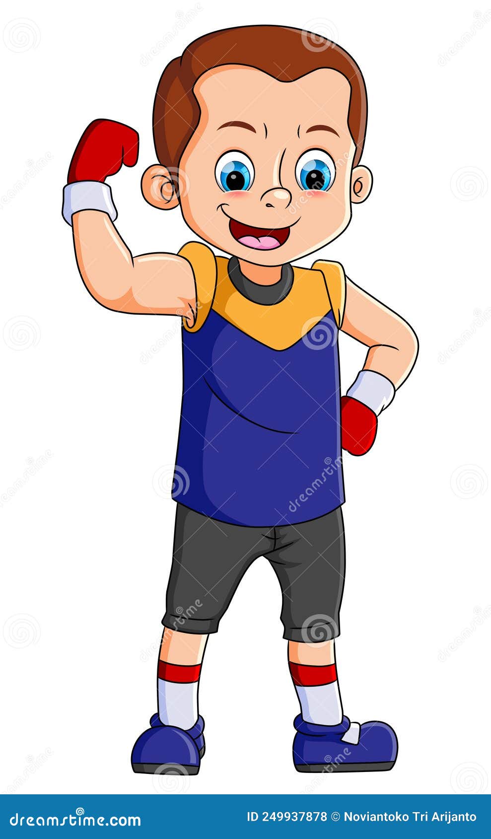 Boxer Winning Silhouette With Word Vector Illustration | CartoonDealer ...