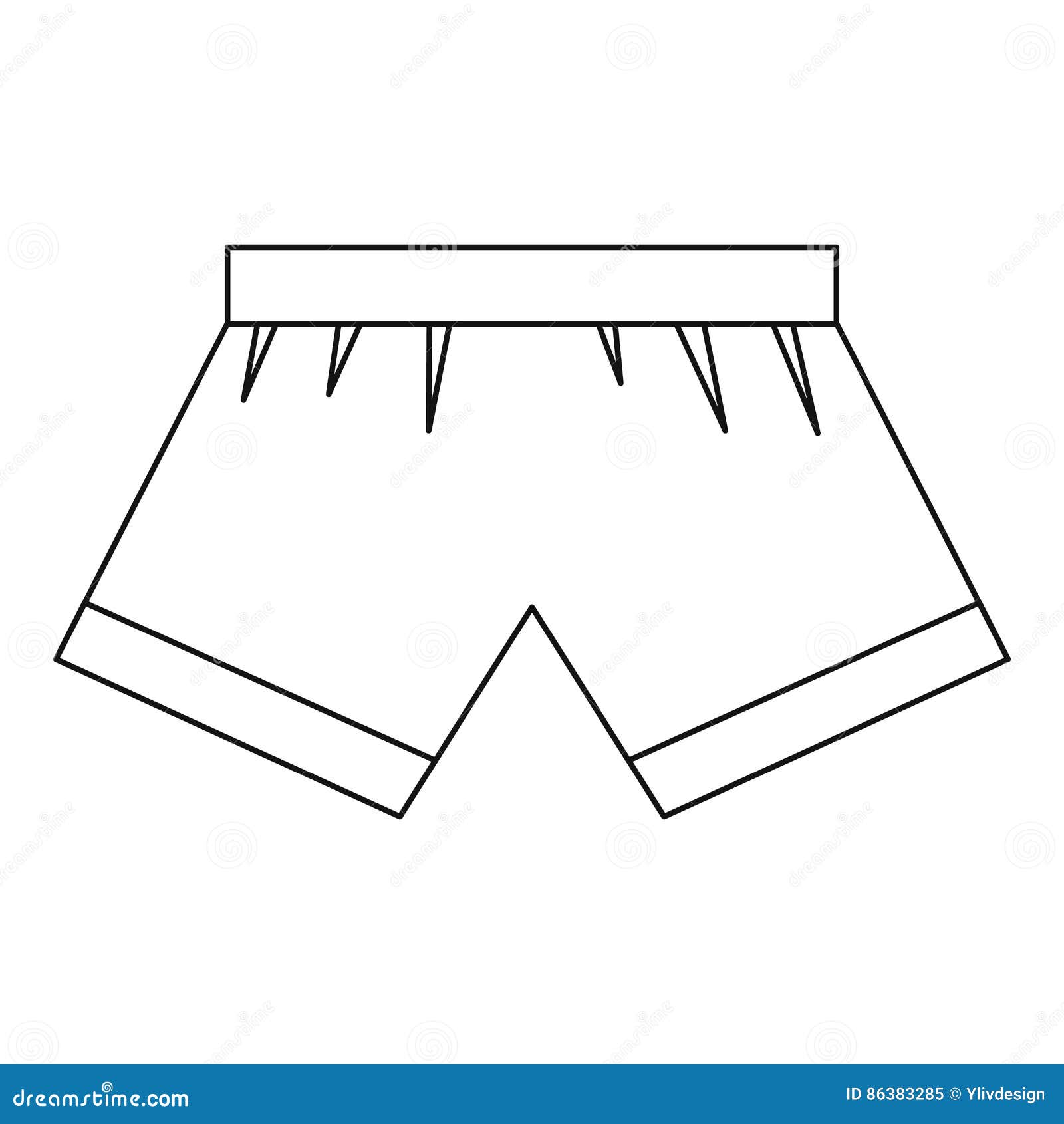 Boxer Briefs Icon, Outline Style Stock Vector - Illustration of closeup ...