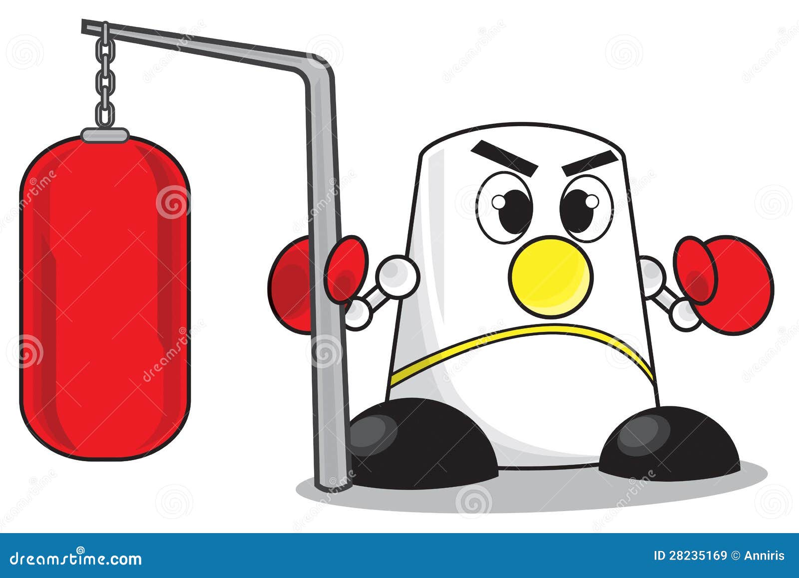 Boxer cartoon stock illustration. Illustration of black - 28235169
