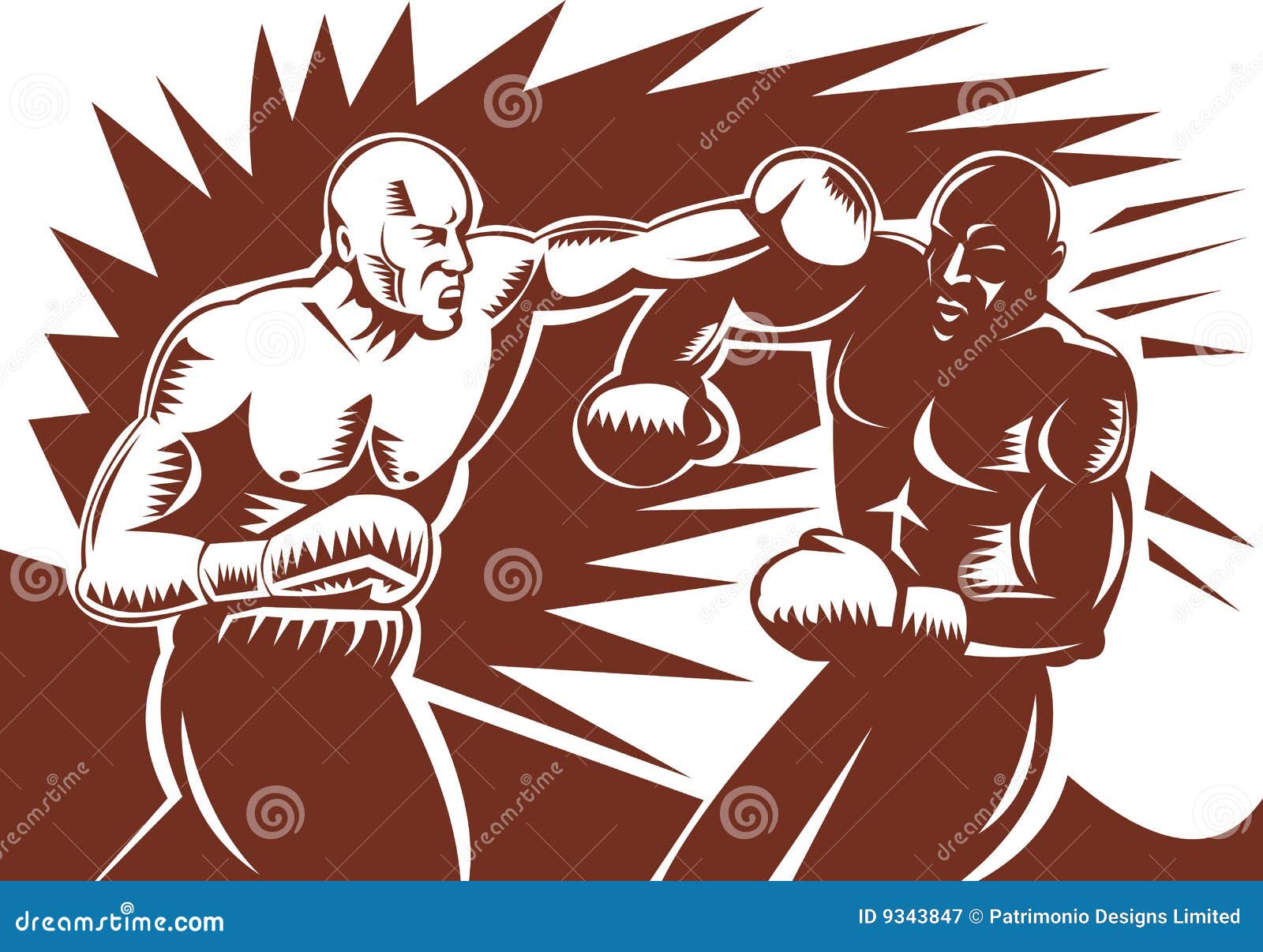Boxer Connecting A Knockout Cartoon Vector | CartoonDealer.com #4349031