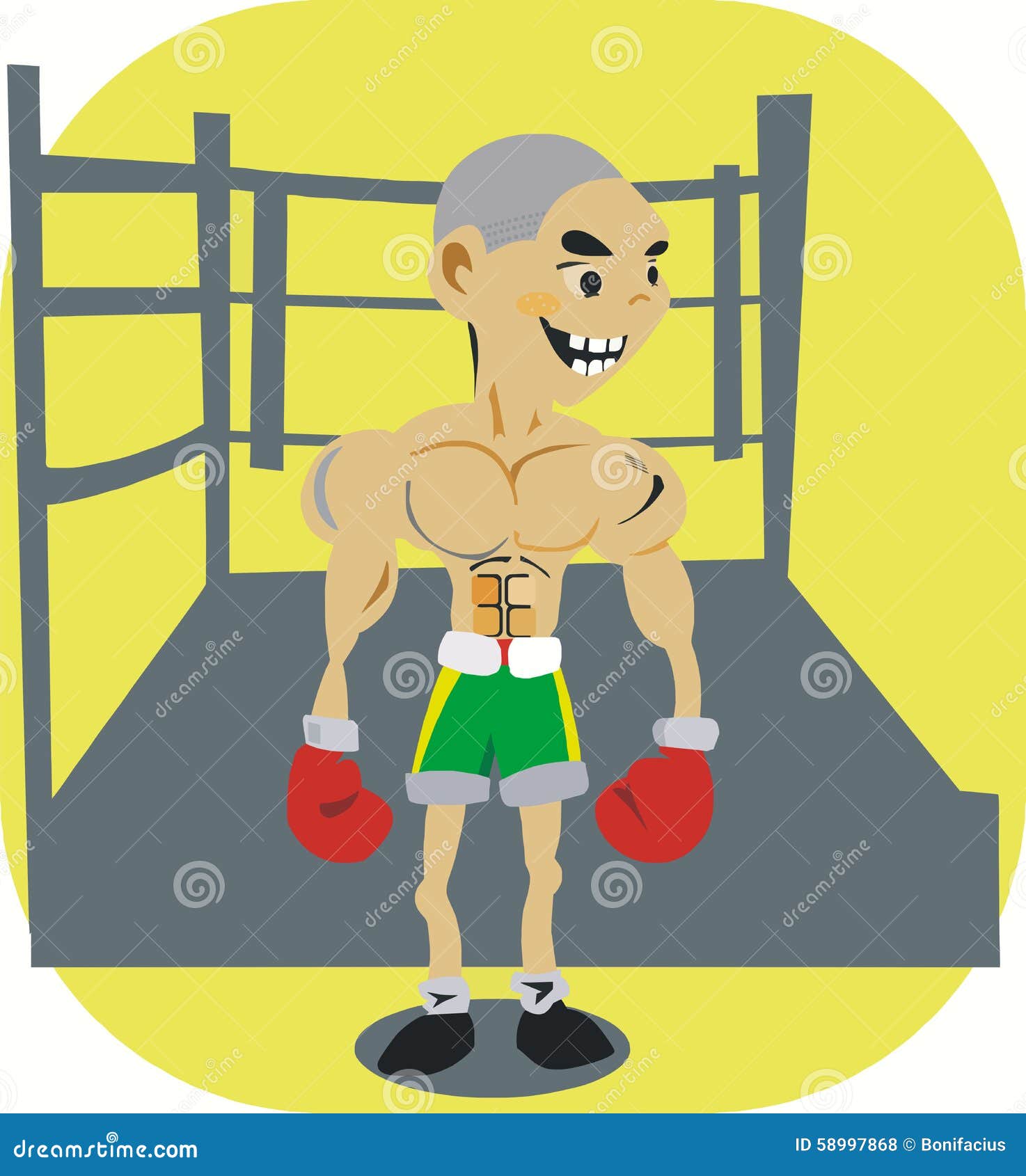 CUTE BOXER BOY CARTOON stock vector. Illustration of ball - 58997868