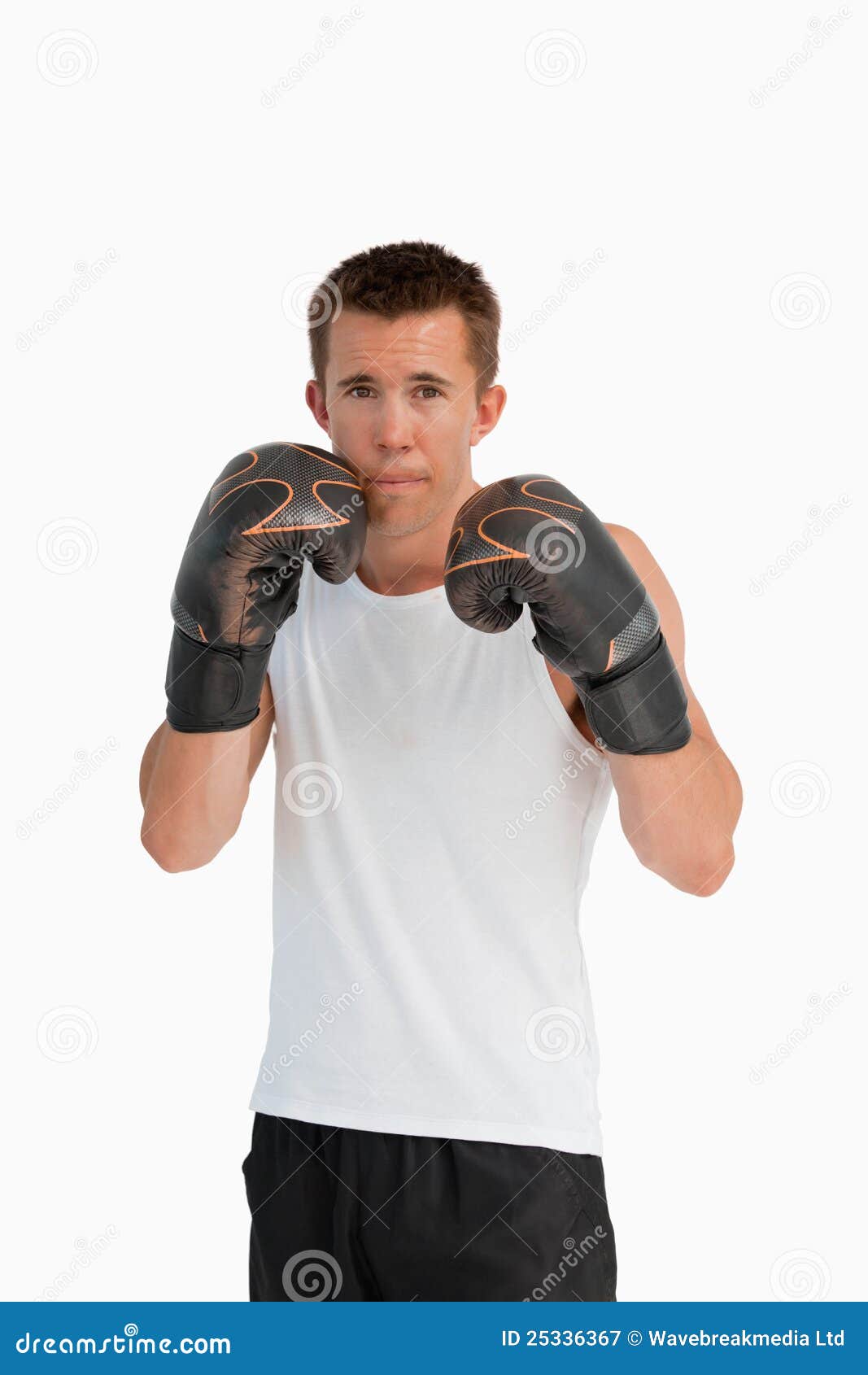 Boxer in Defensive Position Stock Image - Image of athletic, fight ...