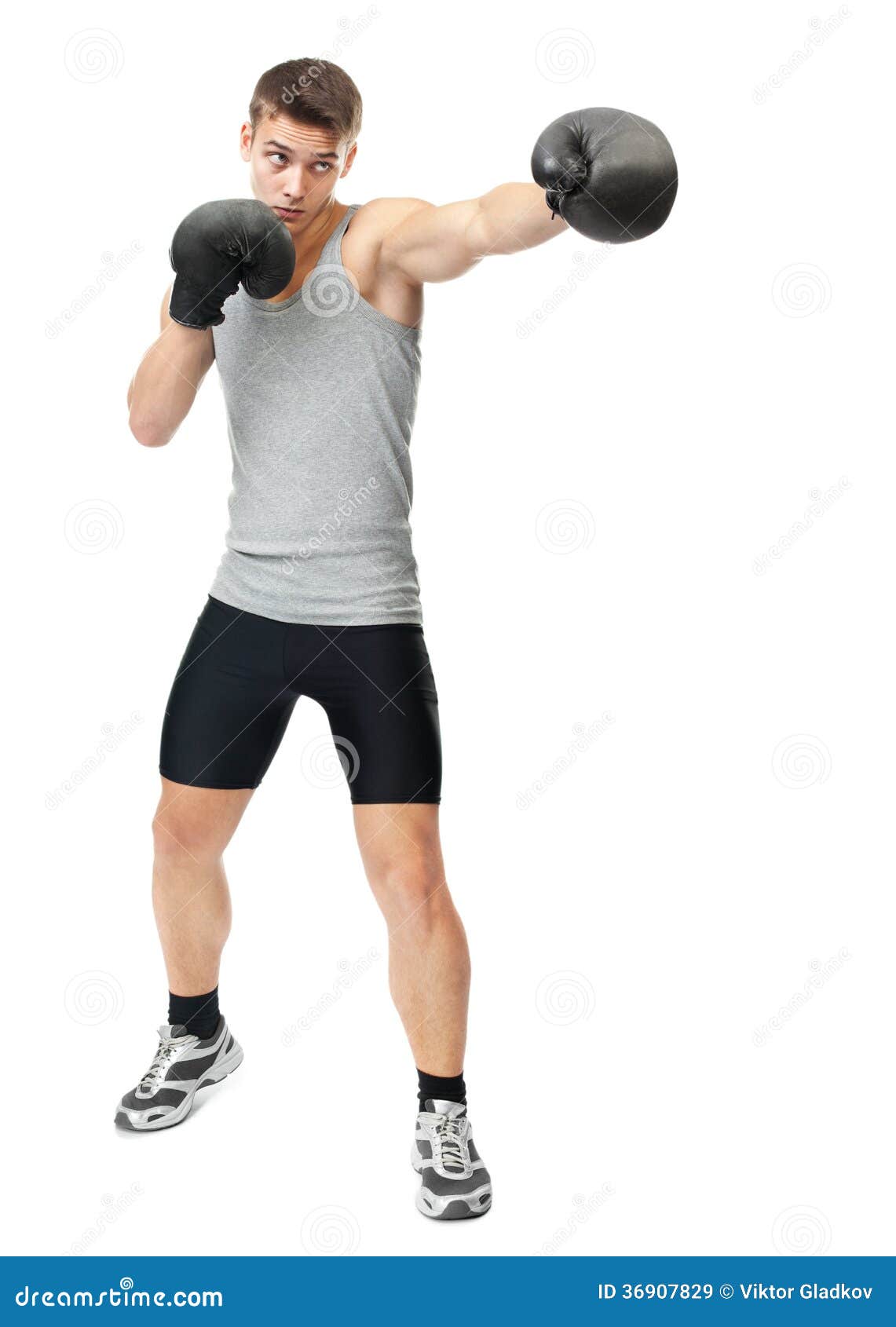 Boxer, Der Durchschlag Macht Stockbild - Bild von schlagen, hand: 36907829