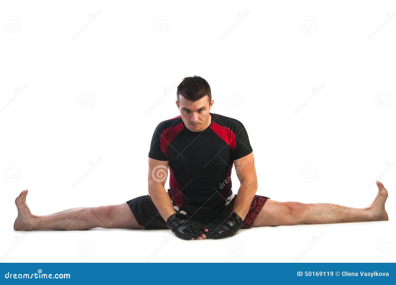 Boxer Doing Stretching Exercise Stock Image - Image of aggressive ...