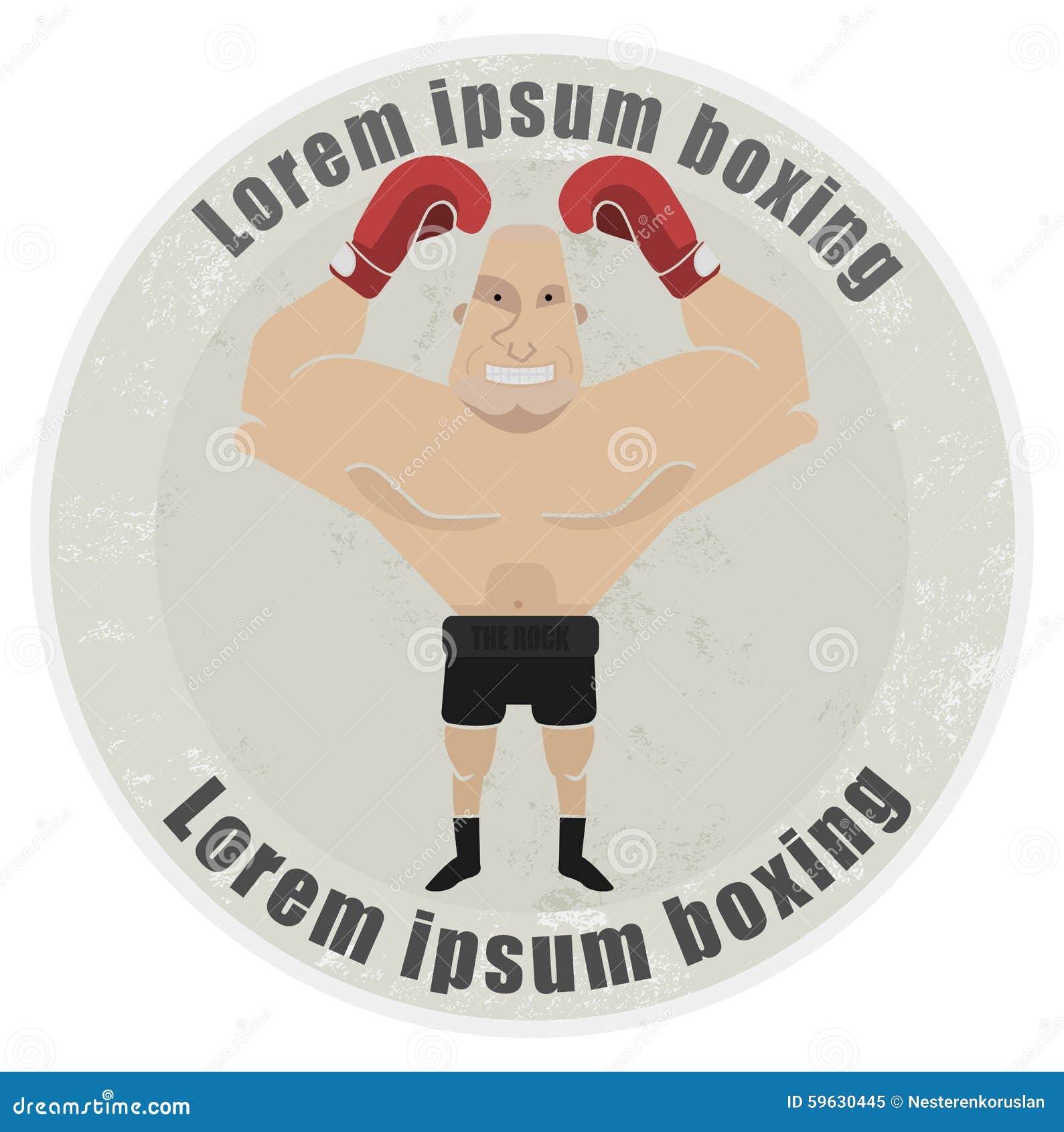 Boxer emblem stock vector. Illustration of gloves, boxing - 59630445