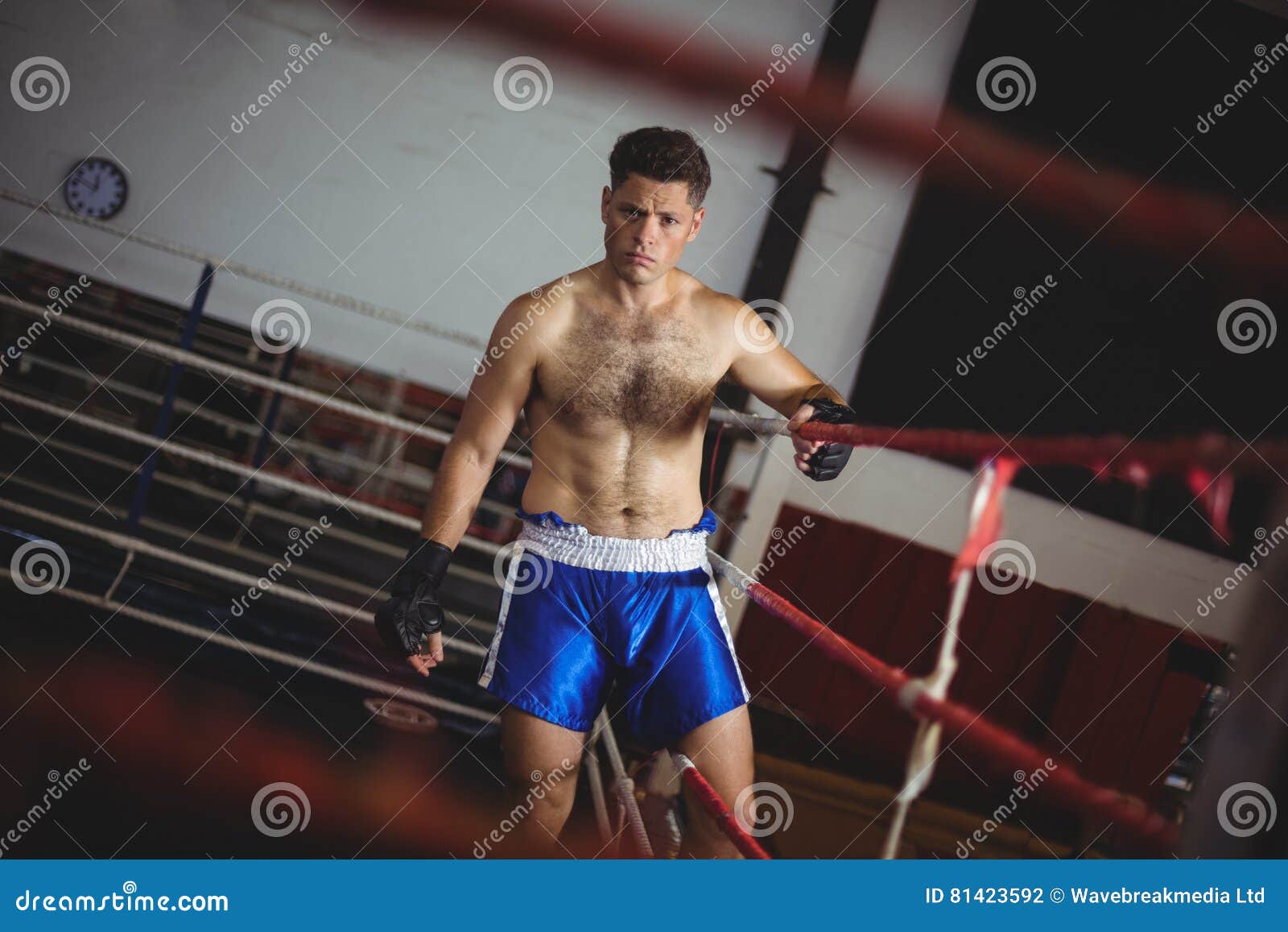 Boxer Entering in Boxing Ring Stock Photo - Image of entering, exercise ...