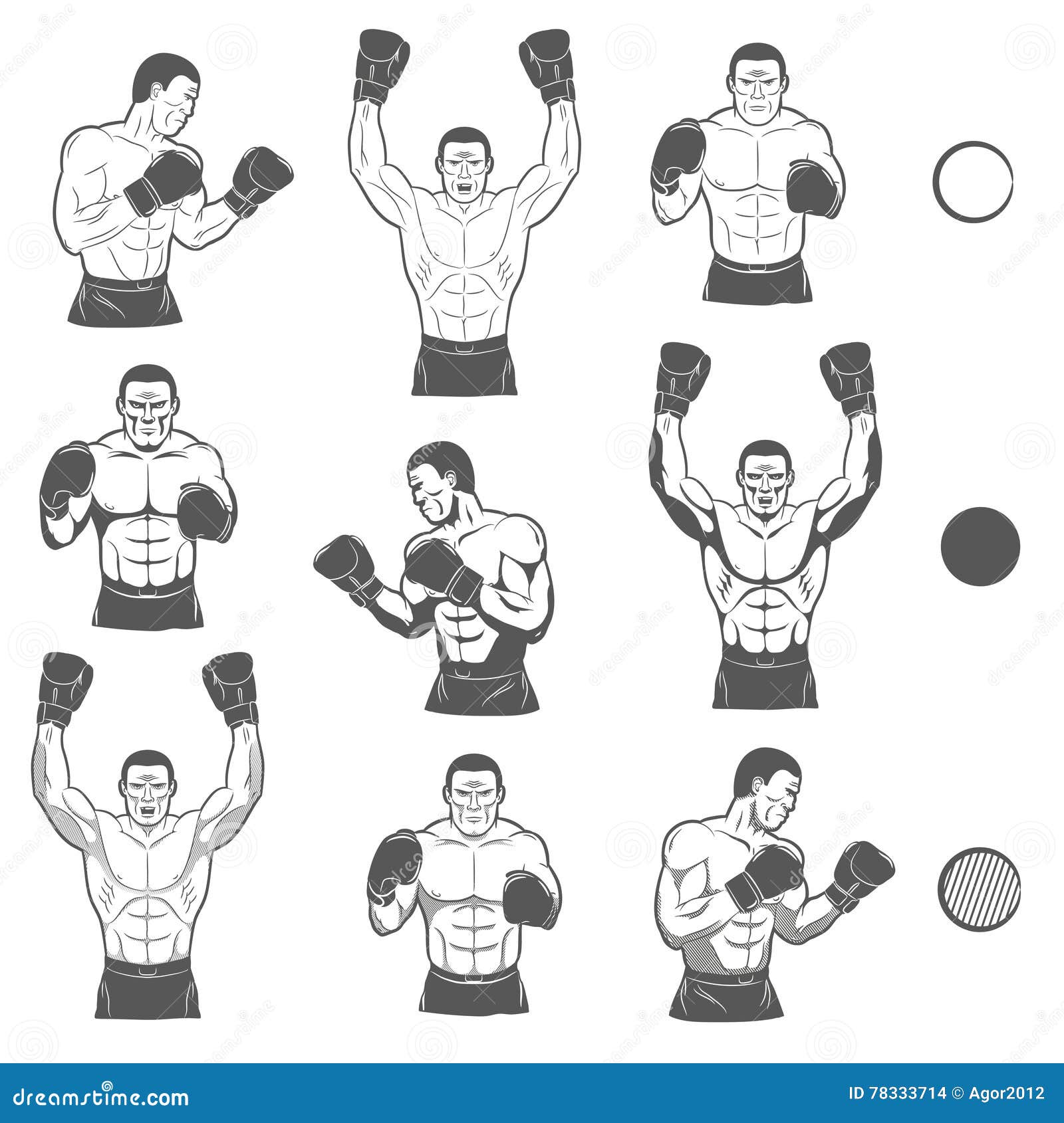 Boxer stock vector. Illustration of boxer, strength, boxing - 78333714