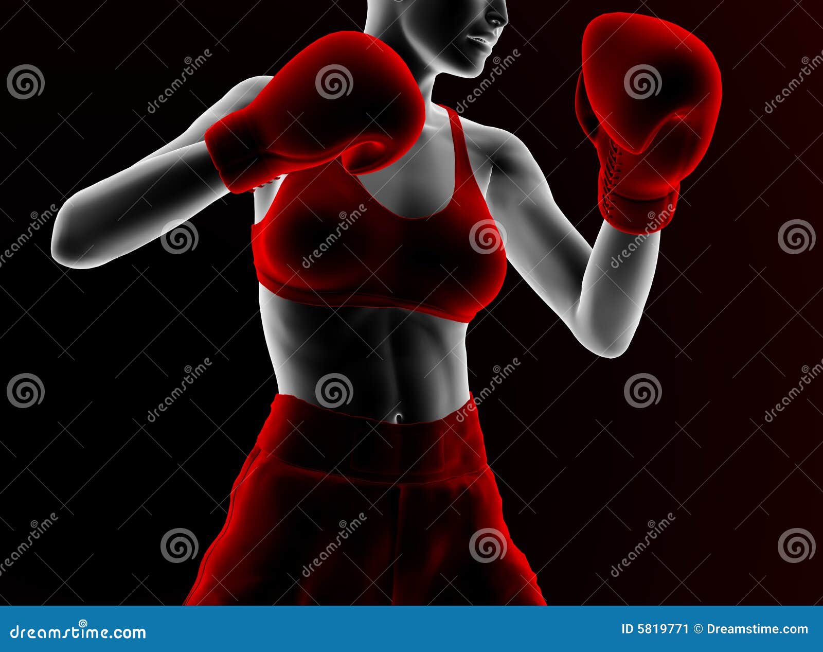 Boxer Girl stock illustration. Illustration of sport, ring - 5819771