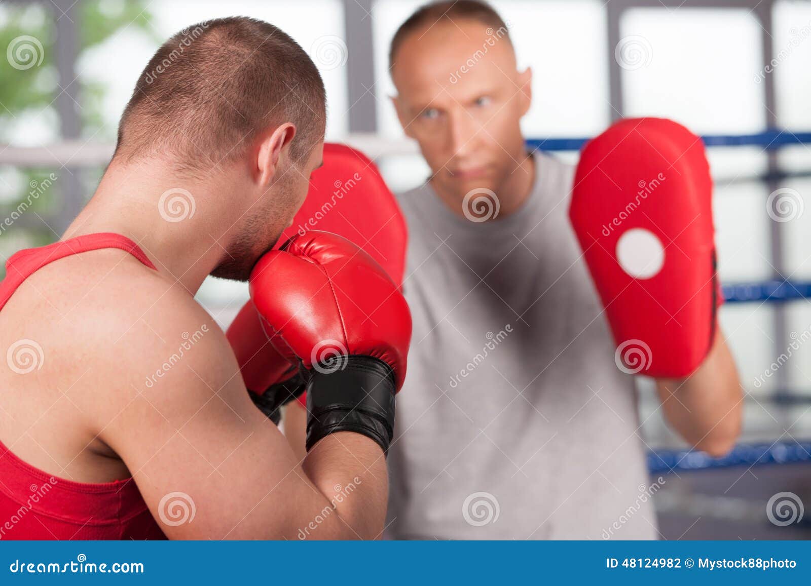 Boxer Coach With His Guard Up Stock Photo | CartoonDealer.com #25496262