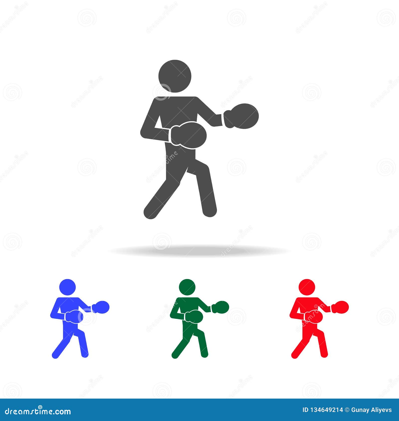 Boxer Icons. Elements of Sport Element in Multi Colored Icons. Premium ...