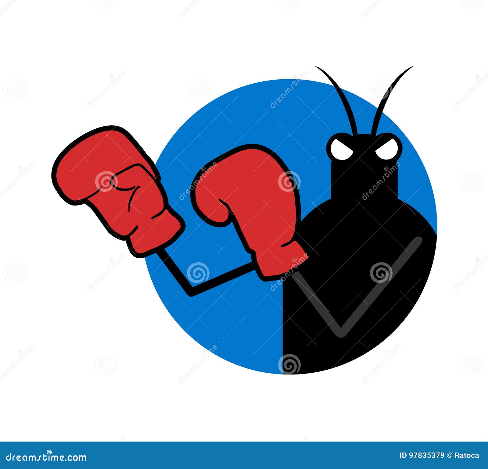 Boxer insect illustration stock vector. Illustration of character ...