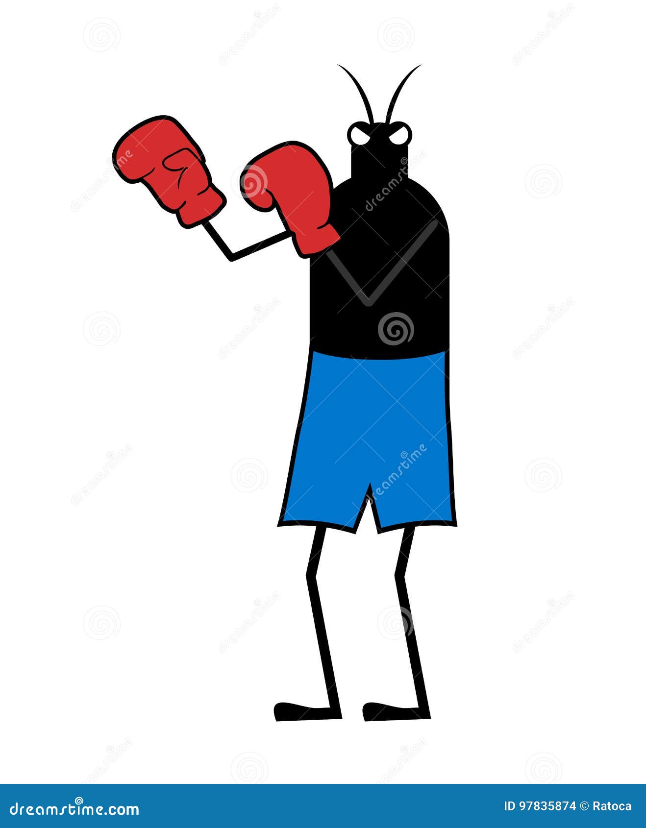 Boxer insect illustration stock vector. Illustration of nature - 97835874