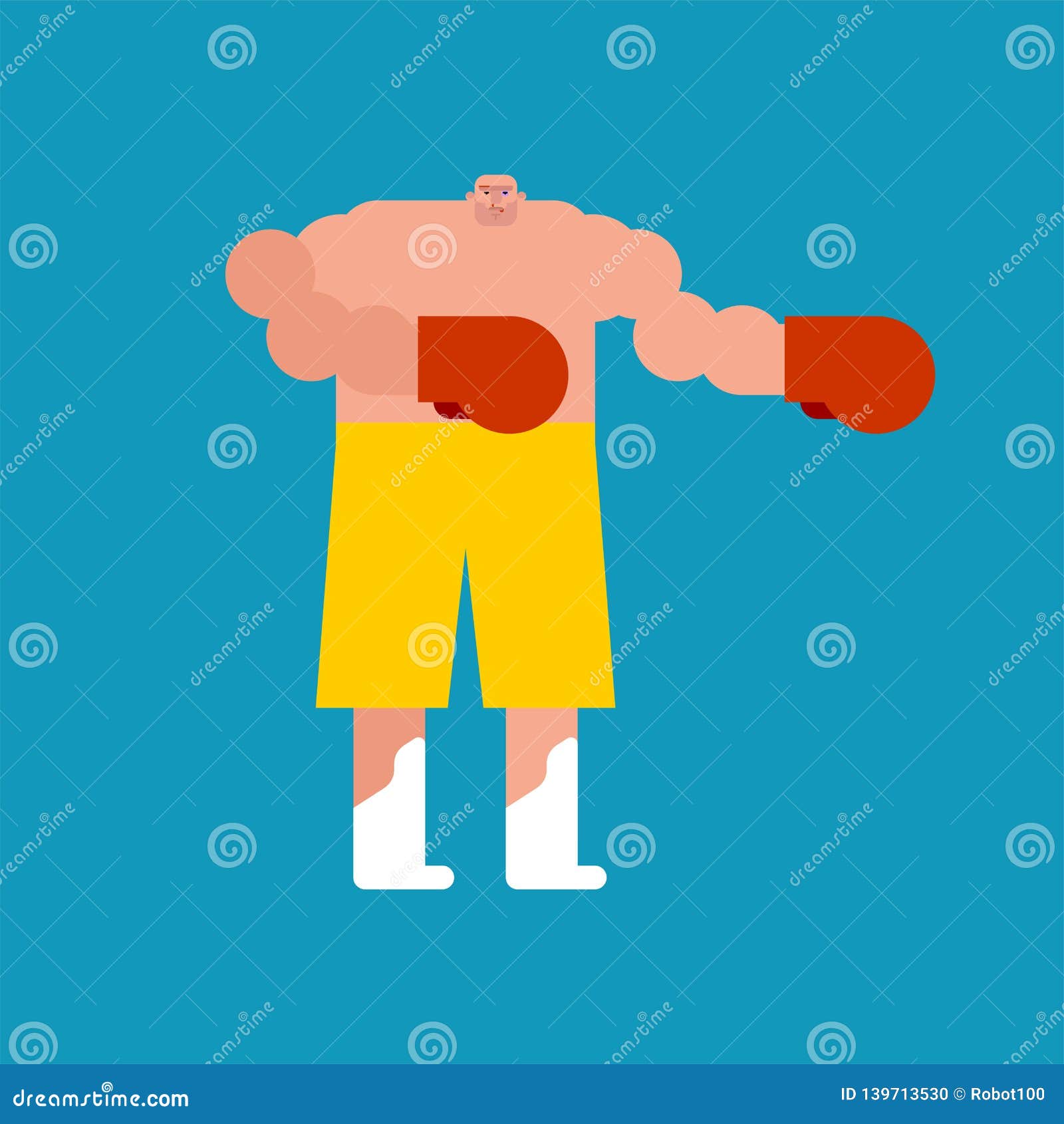 Boxer Stance Silhouette Cartoon Vector | CartoonDealer.com #100609541