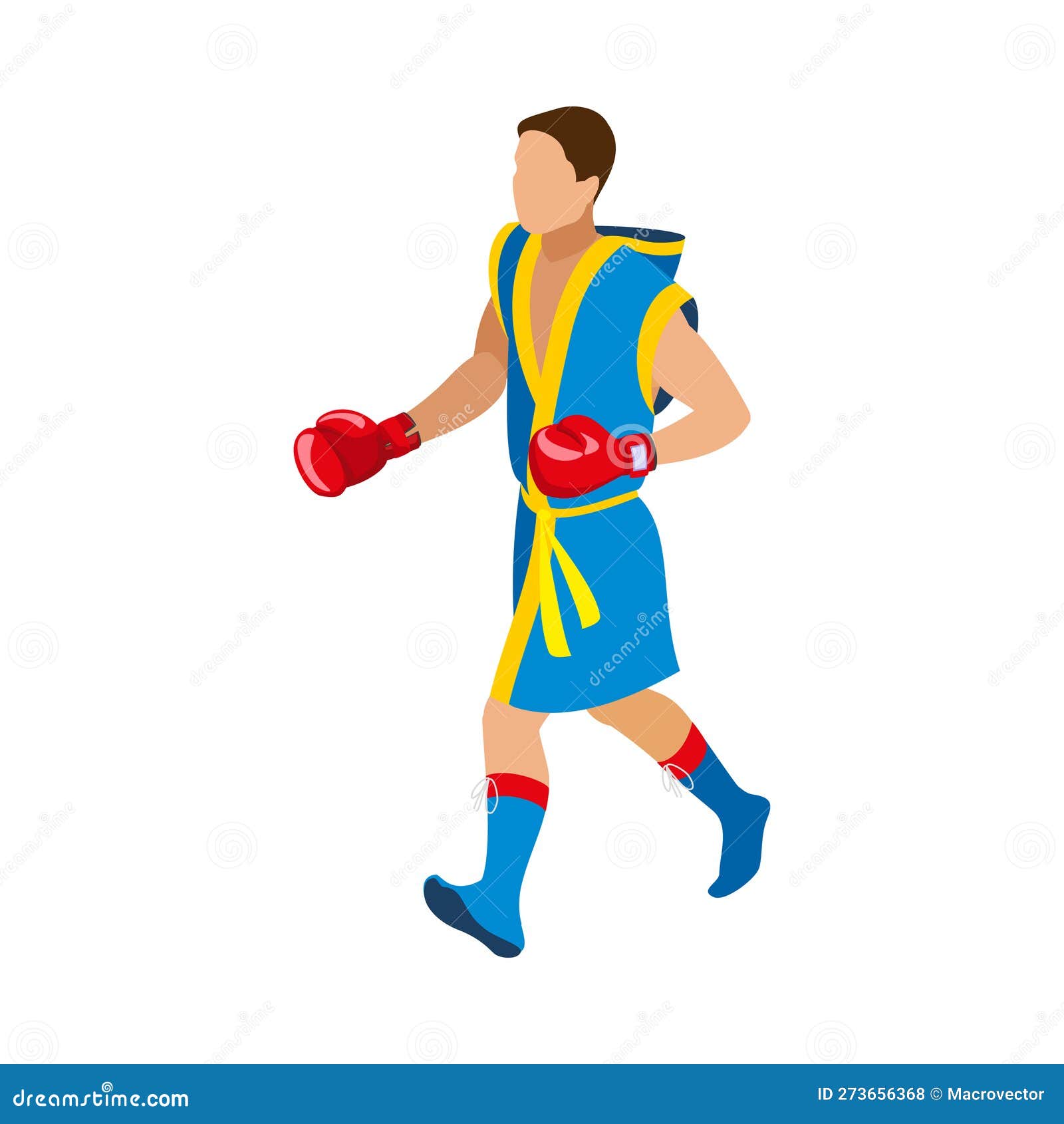 Boxer Isometric Illustration Stock Vector - Illustration of ring, duel ...