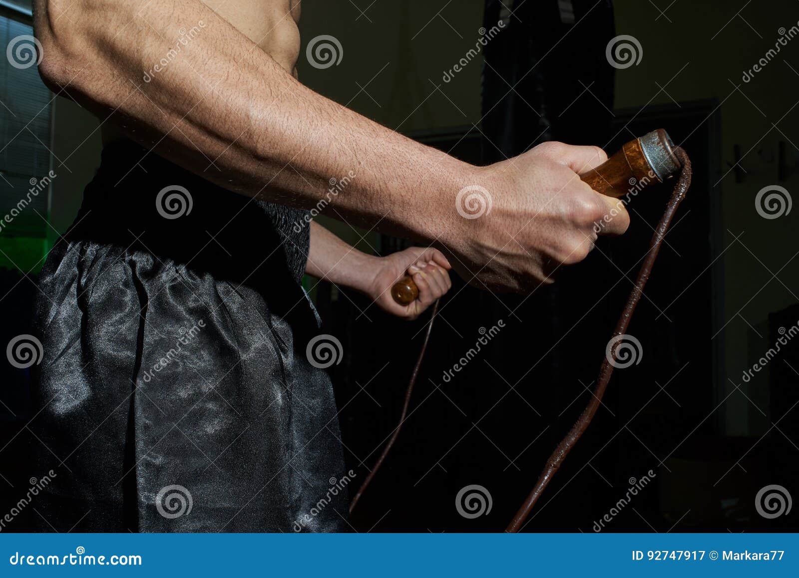 Boxer jump rope training. stock image. Image of boxing - 92747917
