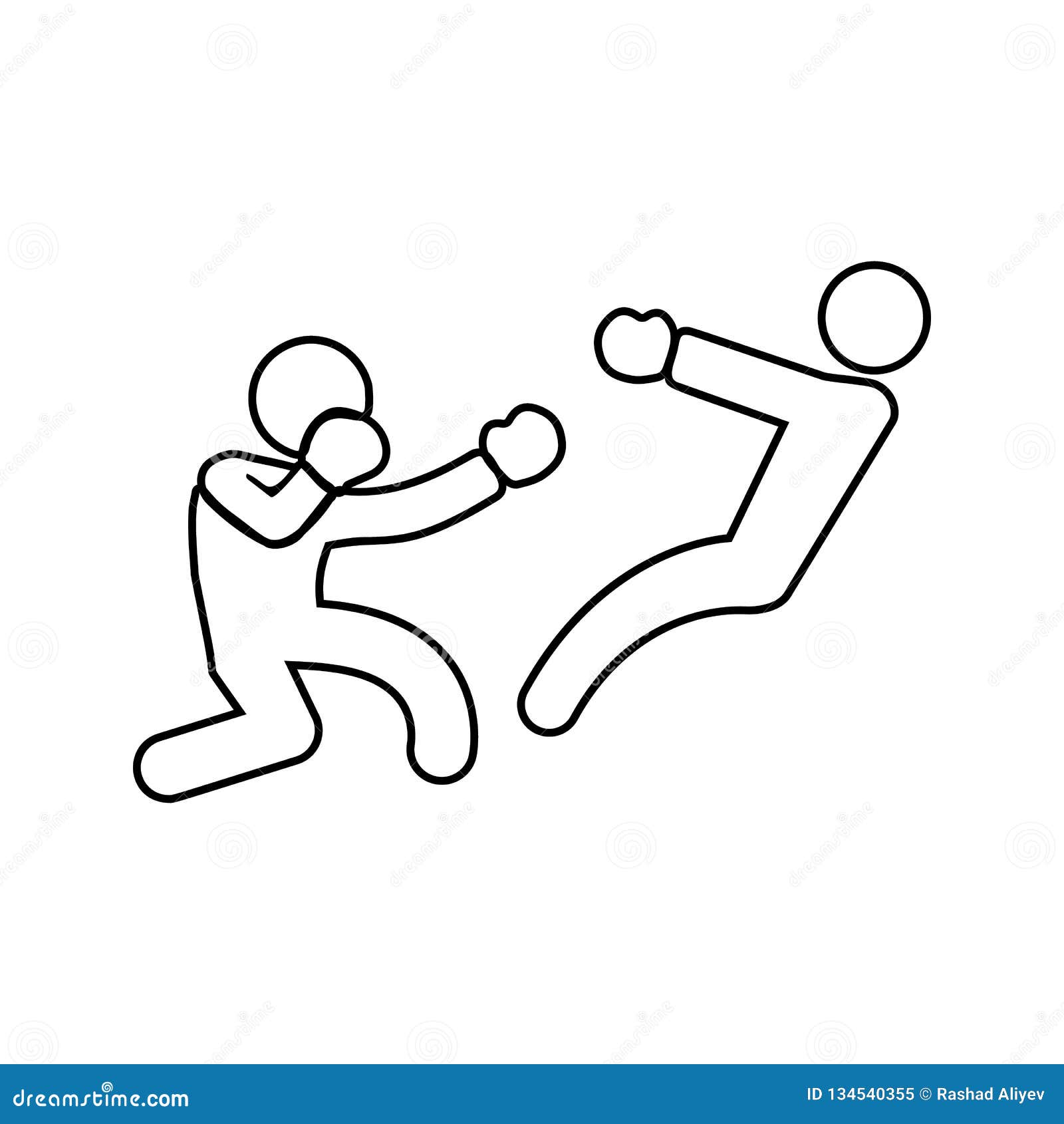 Boxer Knockdown Icon. Element Of Fight For Mobile Concept And Web Apps ...