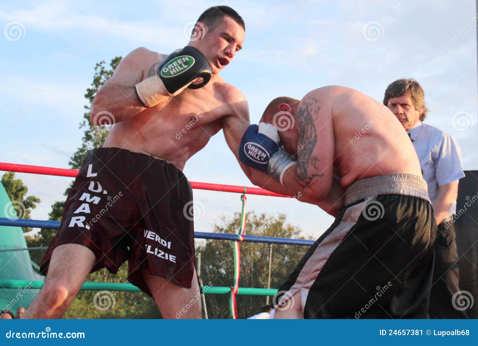 Boxer Luca Tassi Vs Sandor Ramocsa Match Editorial Photo - Image of ...