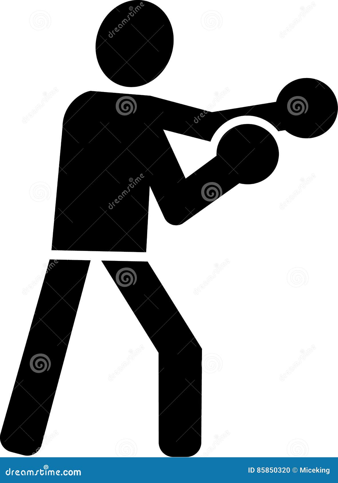 Boxer Man Icon stock vector. Illustration of champion - 85850320