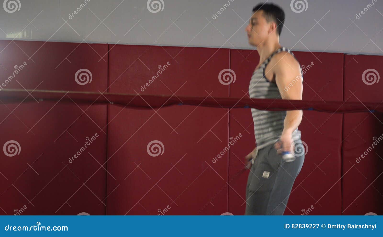 Boxer Man Jumping Rope in Boxing Ring Stock Video - Video of athletic ...