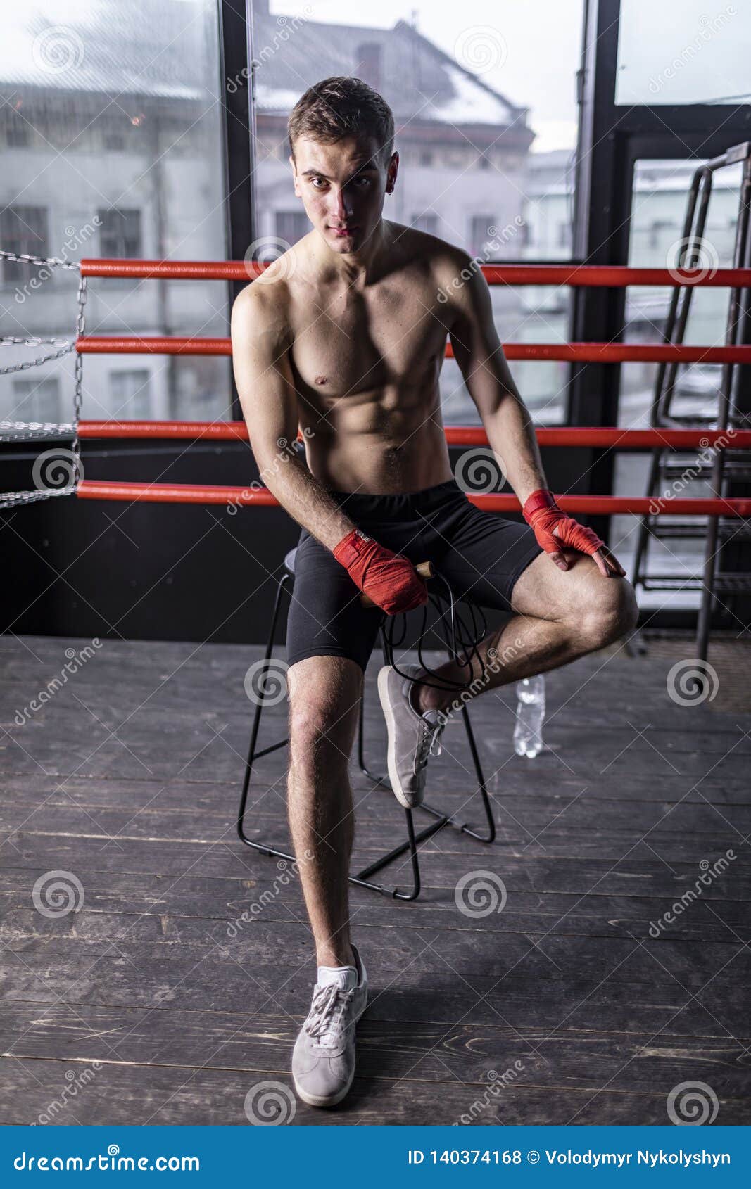 Boxer Man in Ring stock photo. Image of away, fight - 140374168
