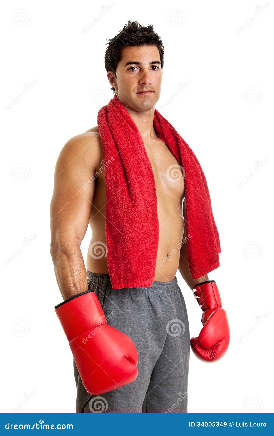 Boxer stock image. Image of athletic, fight, hand, isolated - 34005349