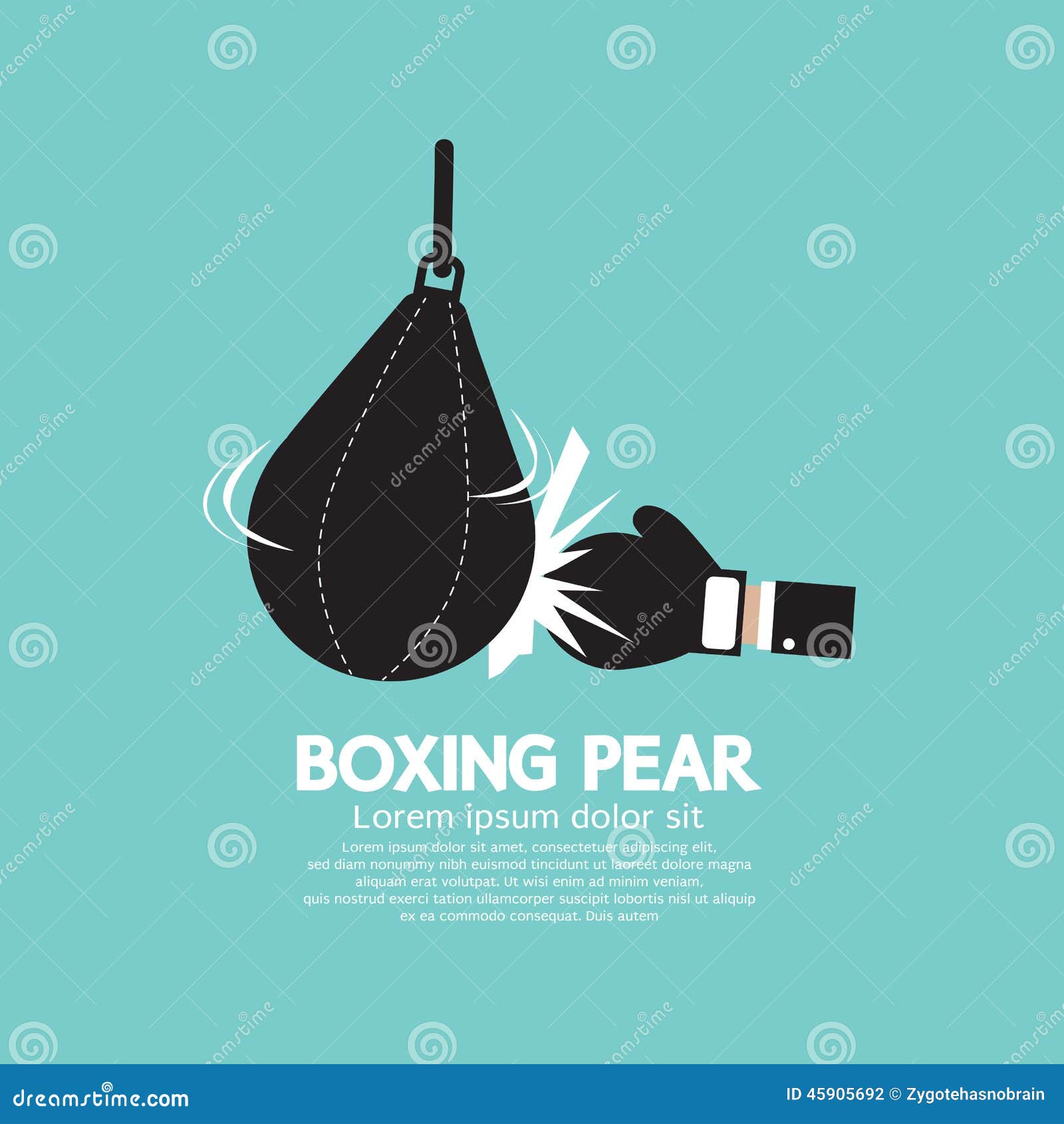 Boxer Pear Boxing Gear stock vector. Illustration of training - 45905692