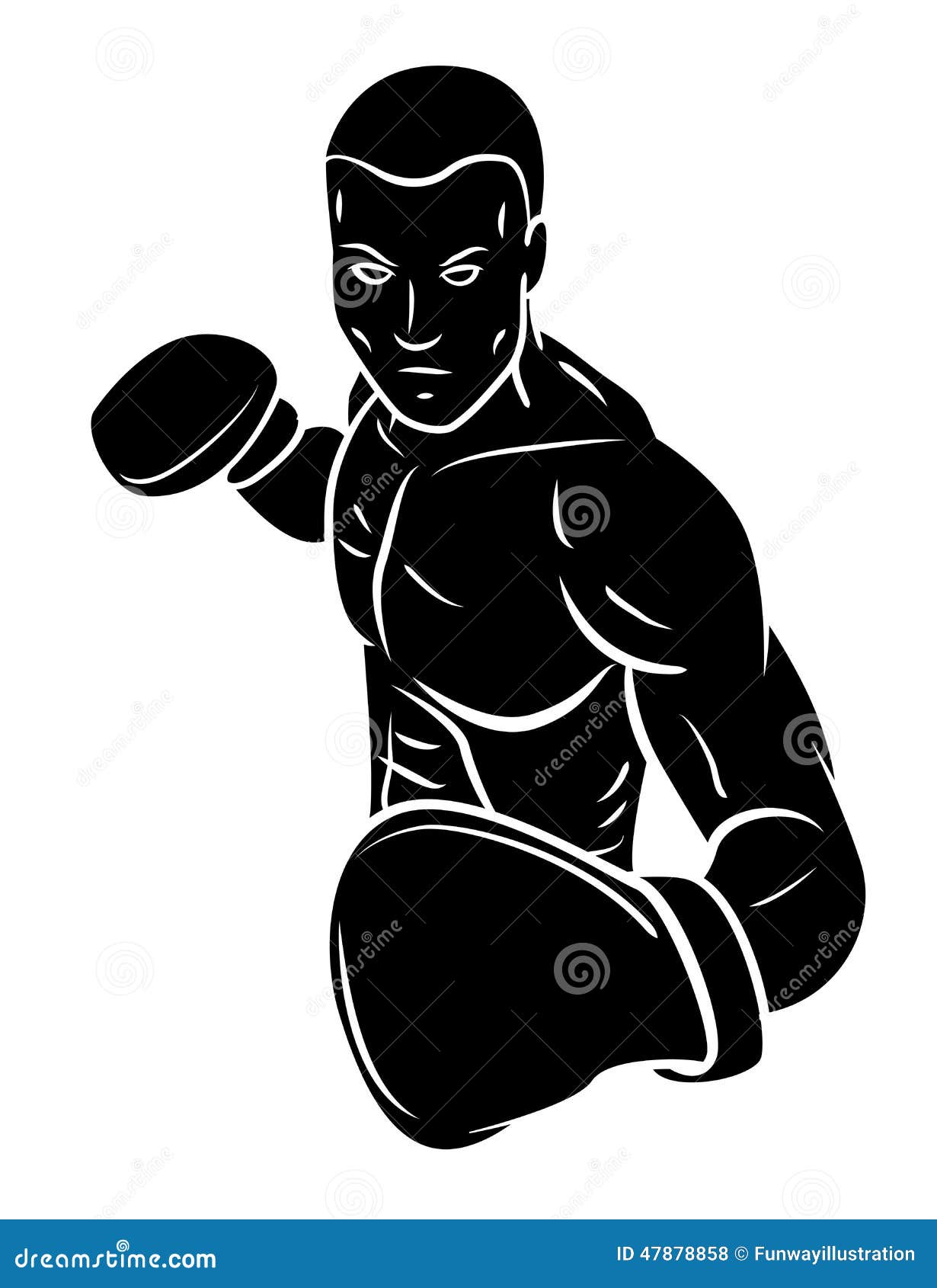 Boxer Player Vector Illustration | CartoonDealer.com #47878858