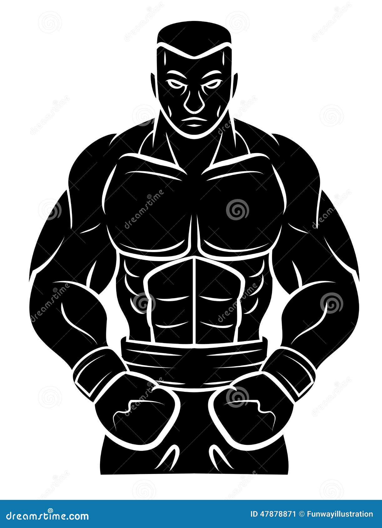 Boxer Player Vector Illustration | CartoonDealer.com #47878858