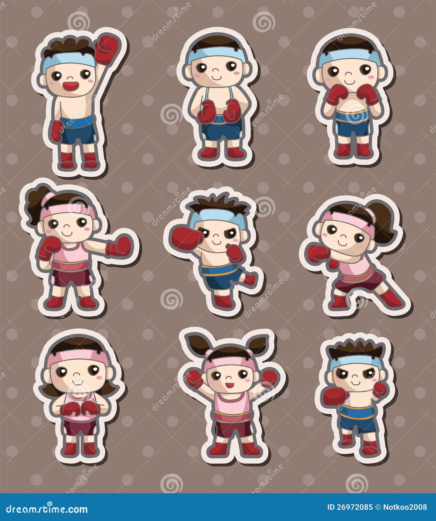 Boxer Player Vector Illustration | CartoonDealer.com #47878858